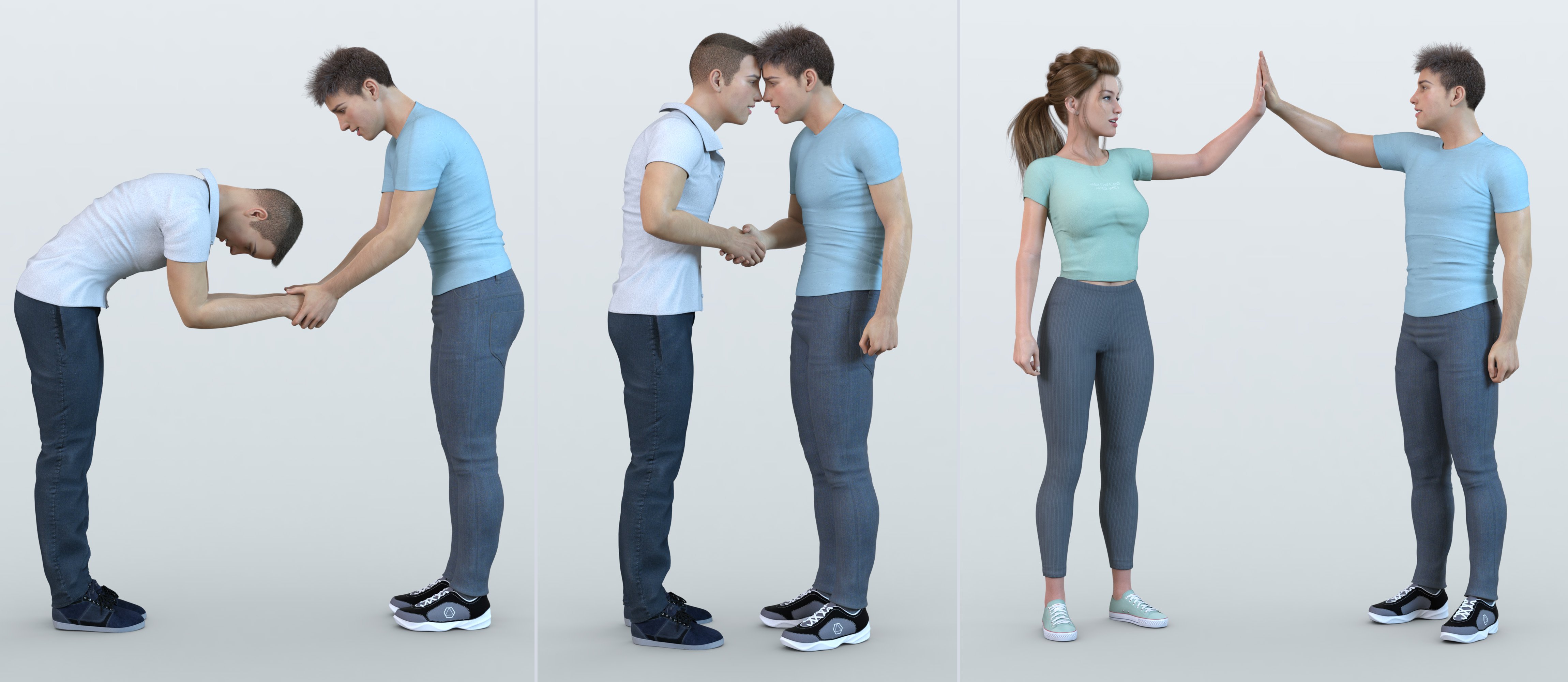 Z Greeting Poses Utility Collection for Genesis 8 and 8.1 | Daz 3D