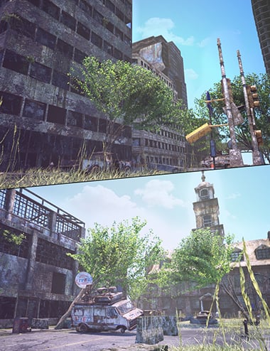 XI Post-Apocalyptic Street | Daz 3D