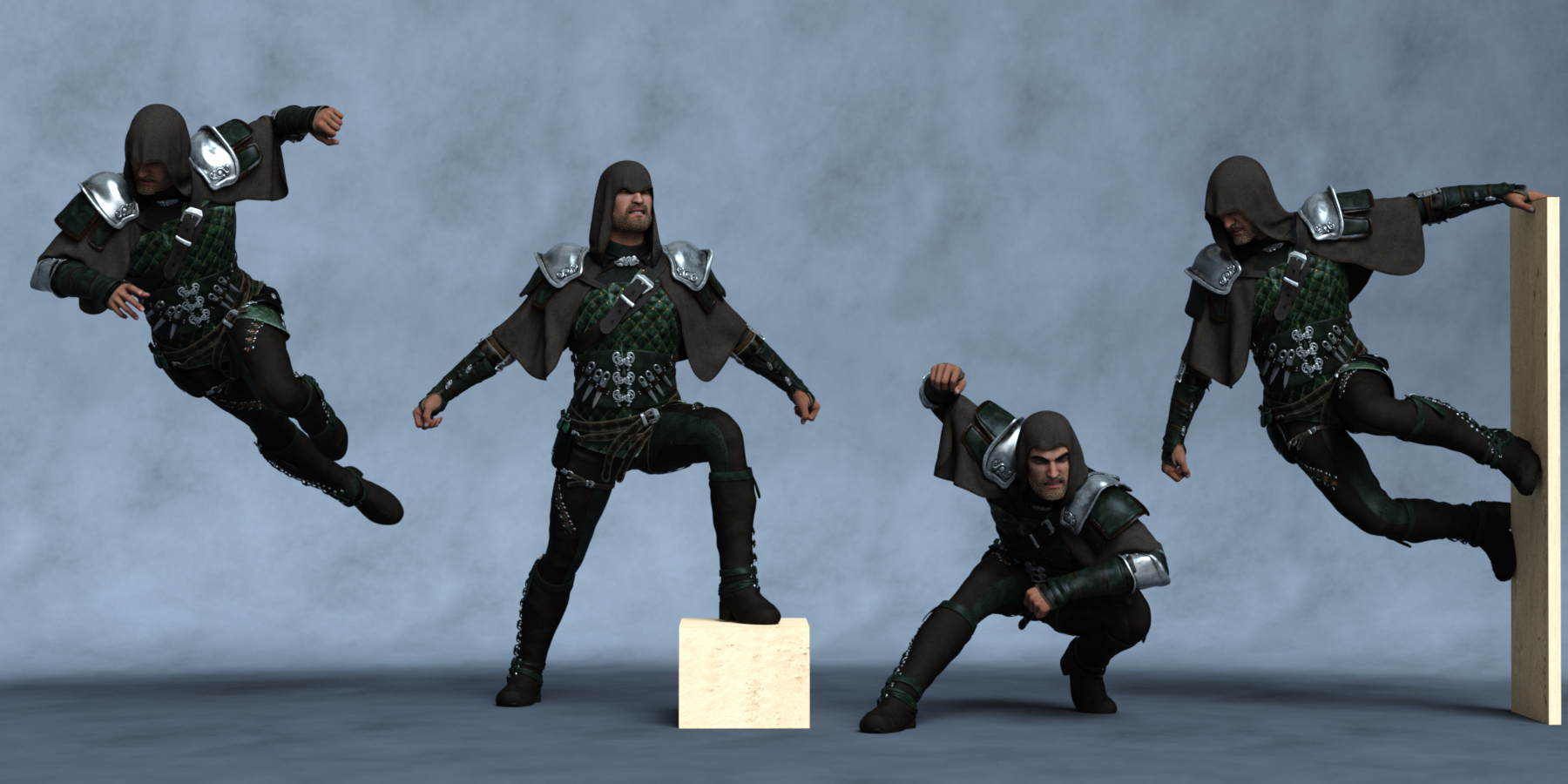 Assassin Poses for Genesis 8.1 Male | Daz 3D