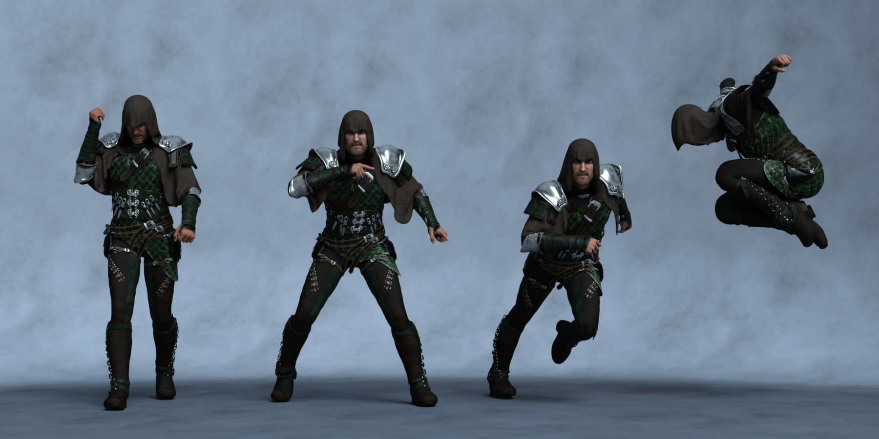 Assassin Poses for Genesis 8.1 Male | Daz 3D