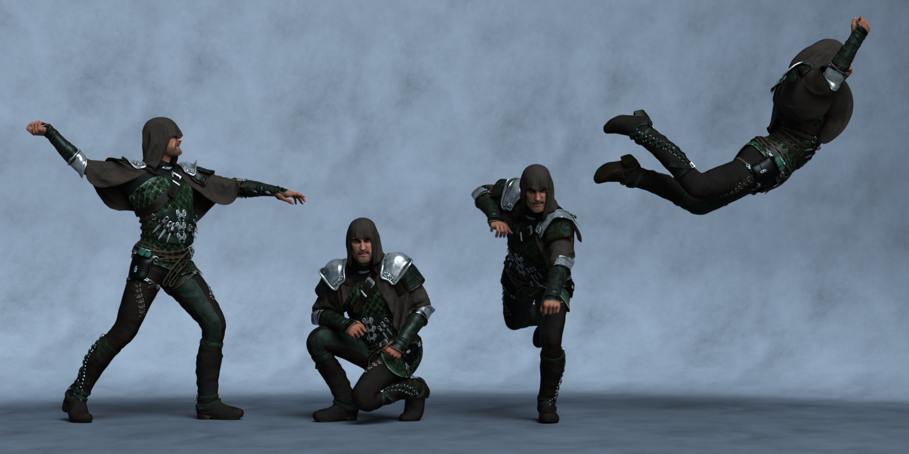 Assassin Poses for Genesis 8.1 Male | Daz 3D