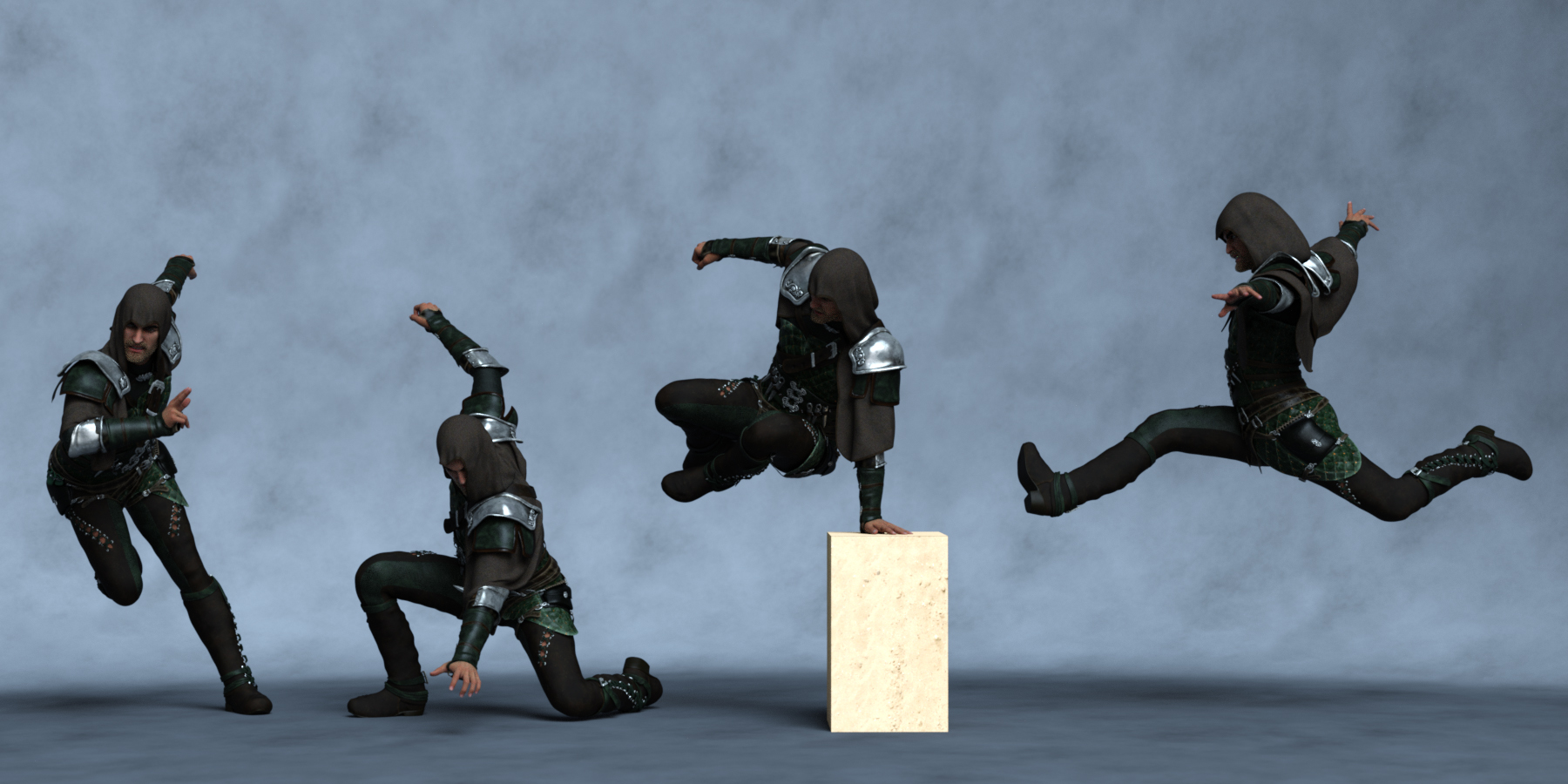 Assassin Poses for Genesis 8.1 Male | Daz 3D