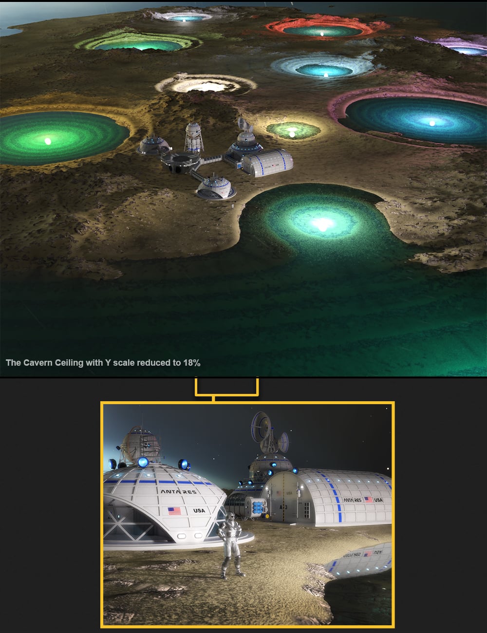 Mountain Cavern for UltraSceneryXT | Daz 3D
