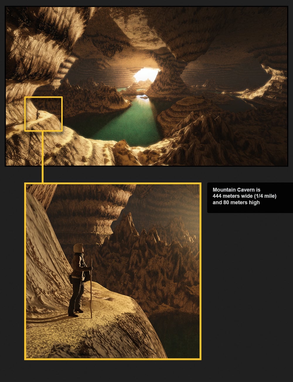 Mountain Cavern for UltraSceneryXT | Daz 3D