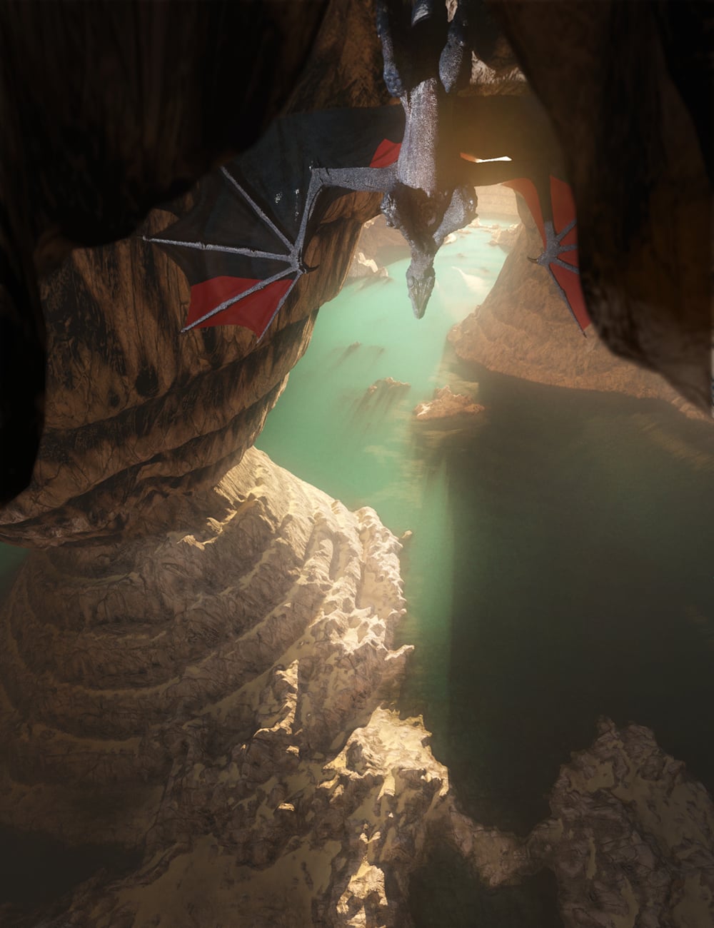 Mountain Cavern for UltraSceneryXT | Daz 3D