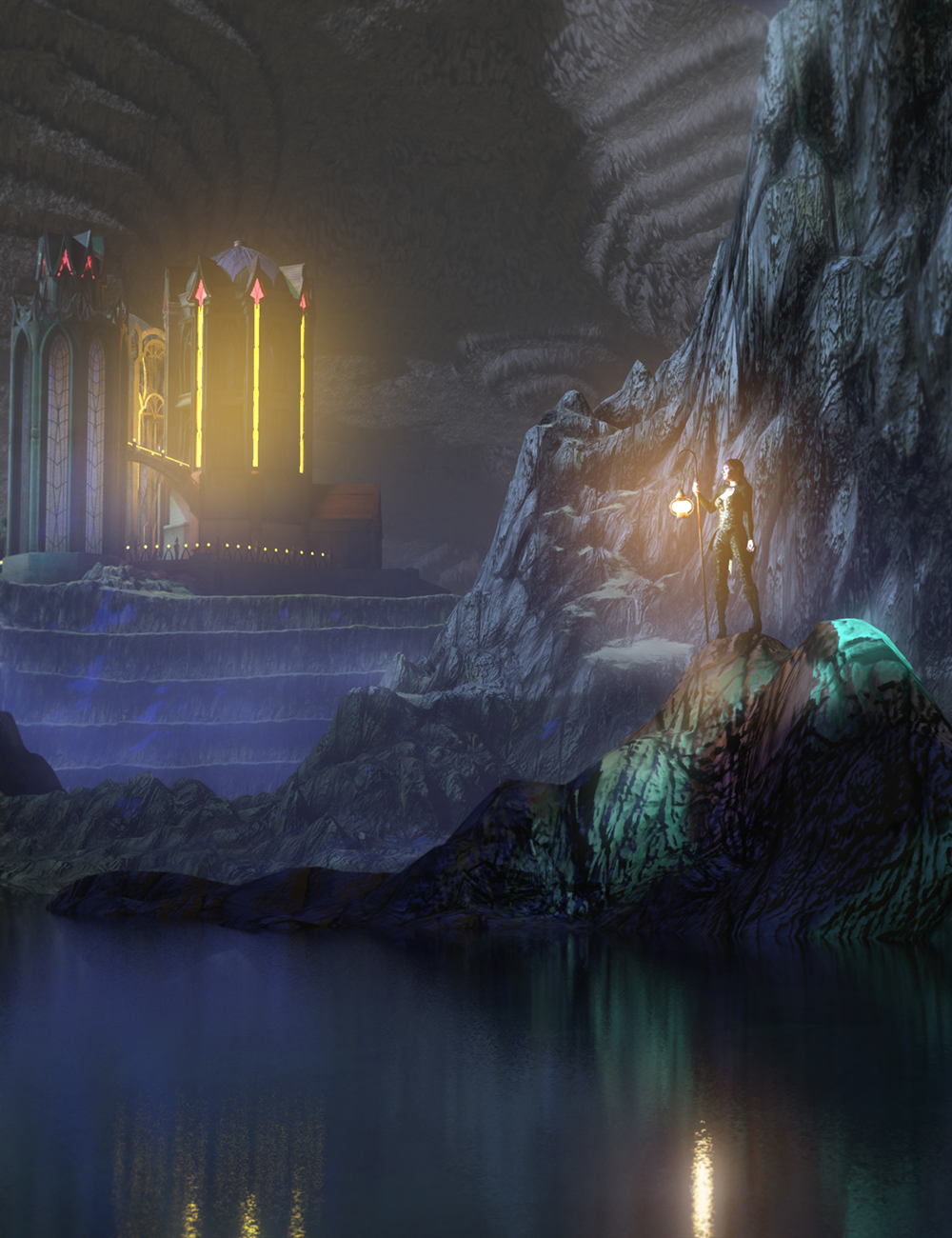 Mountain Cavern for UltraSceneryXT | Daz 3D