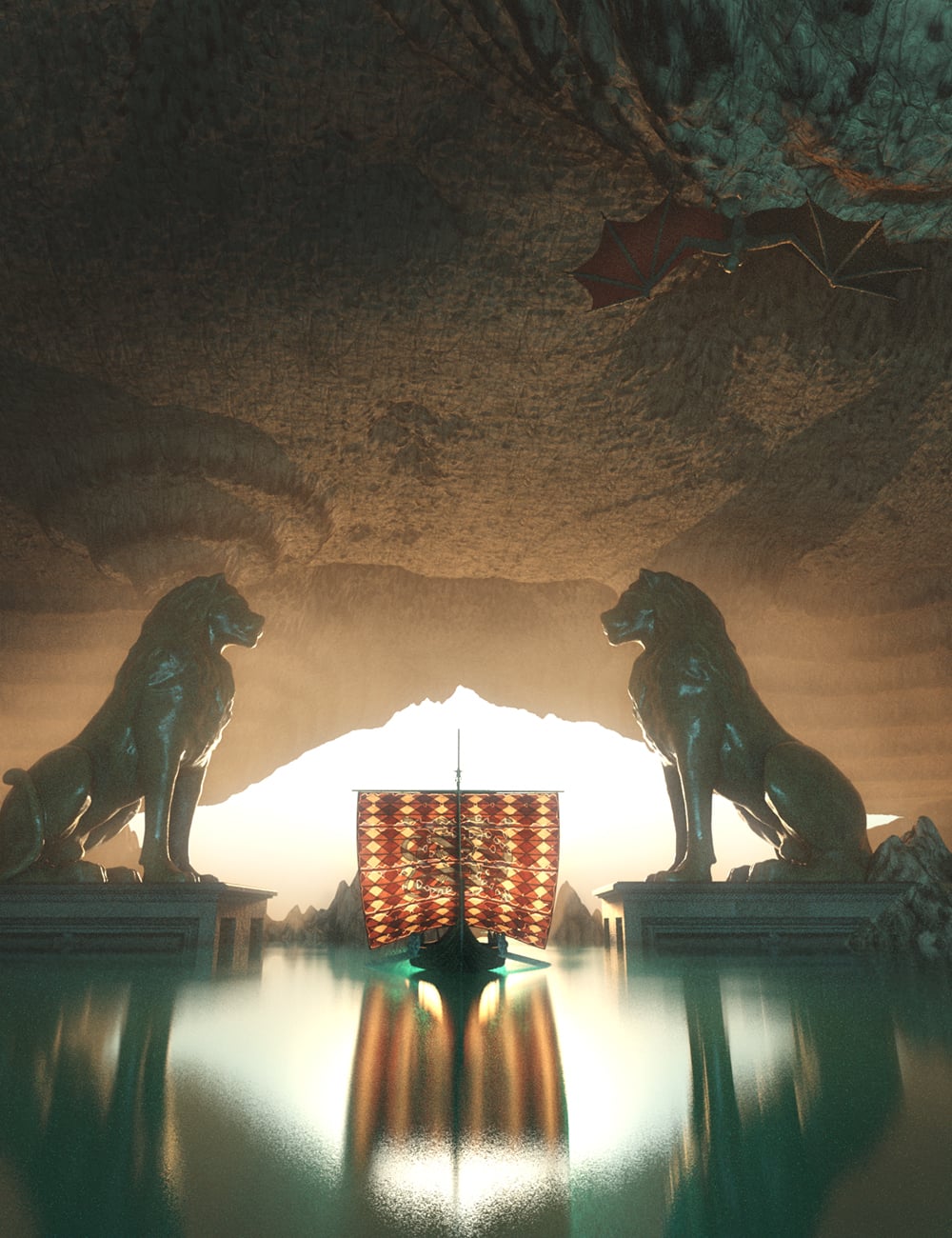 Mountain Cavern for UltraSceneryXT | Daz 3D