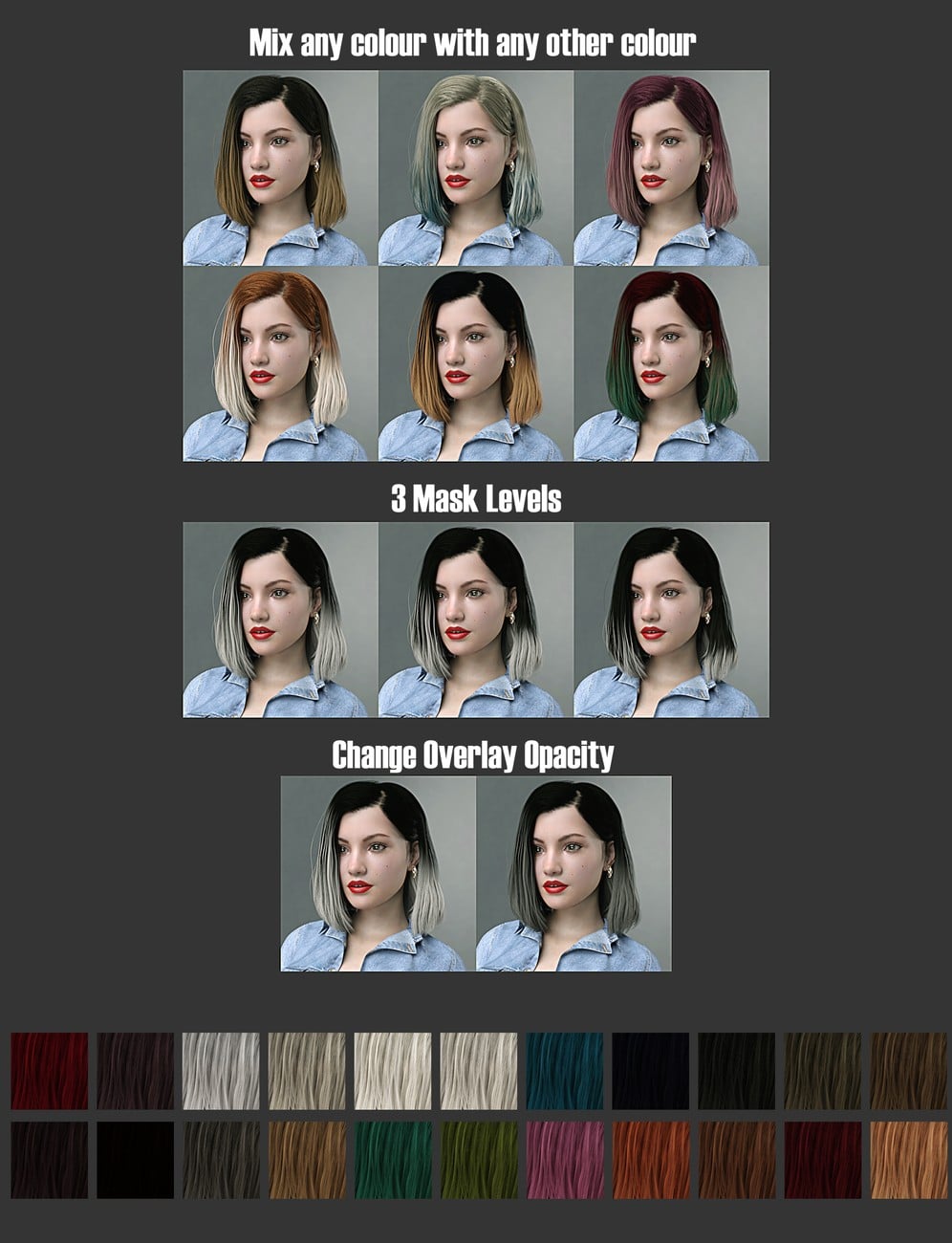 SC Ana Hair for Genesis 8 and 8.1 Females | Daz 3D
