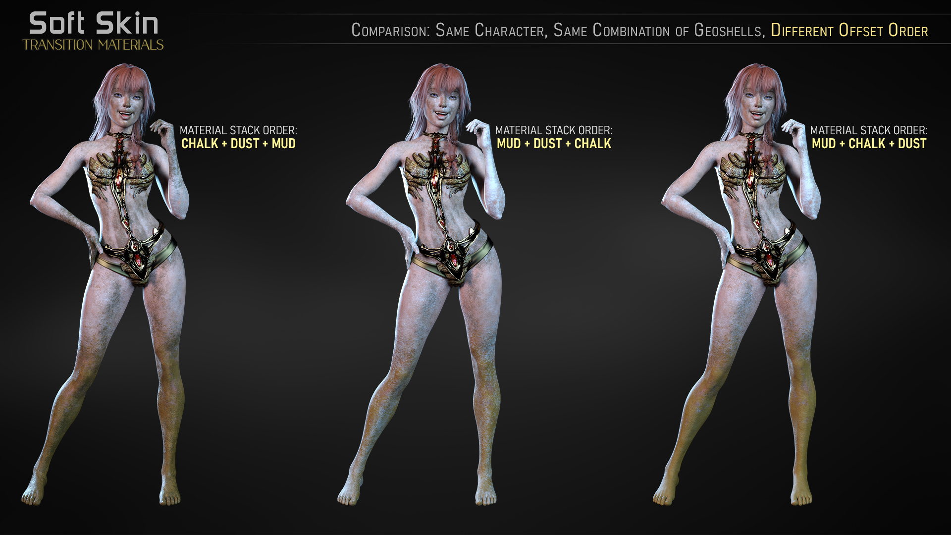 Soft Skin Transition Materials for Genesis 8 and 8.1 Females | Daz 3D