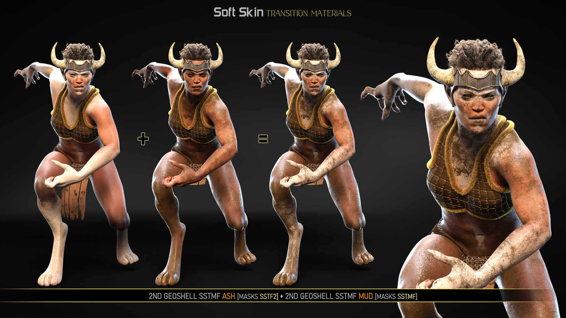 Soft Skin Transition Materials for Genesis 8 and 8.1 Females | Daz 3D
