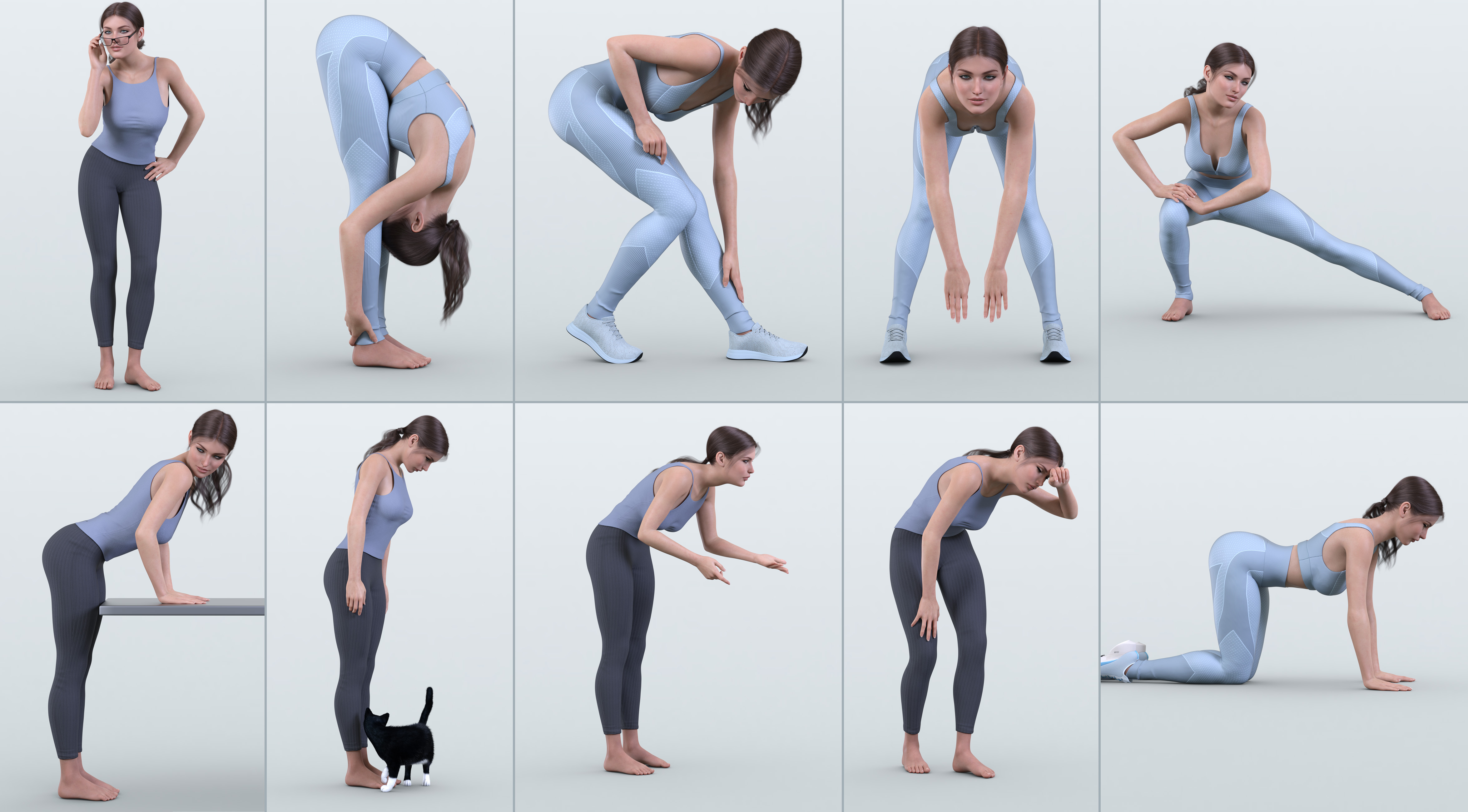 Z Ultimate Bending Pose Utility Collection for Genesis 8 and 8.1 Female | Daz 3D