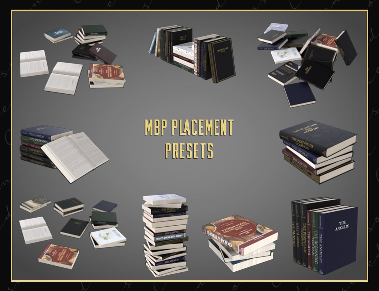 Modern Book Prop Pack | Daz 3D