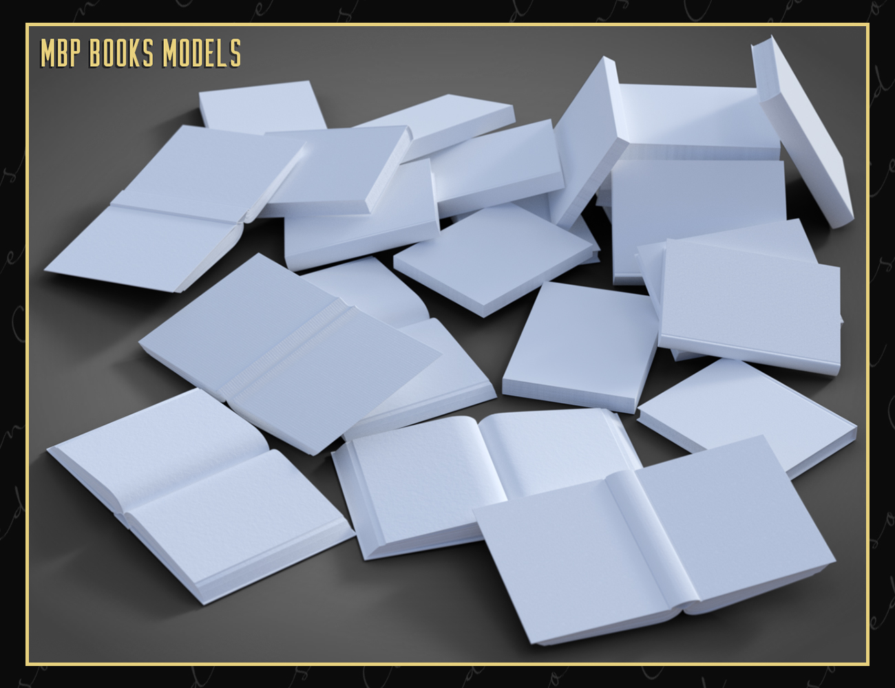 Modern Book Prop Pack | Daz 3D