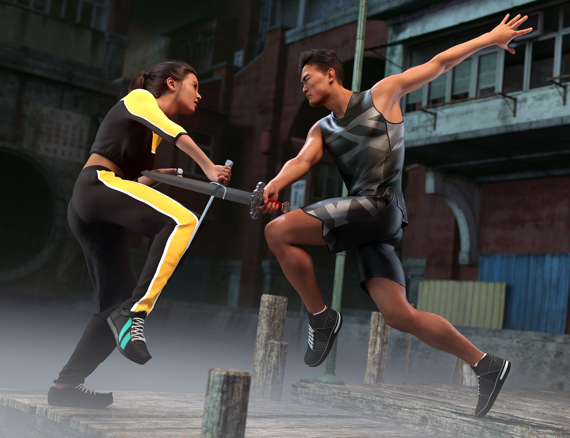 FF's Chinese Blade Master Poses for Genesis 8 and 8.1 | Daz 3D