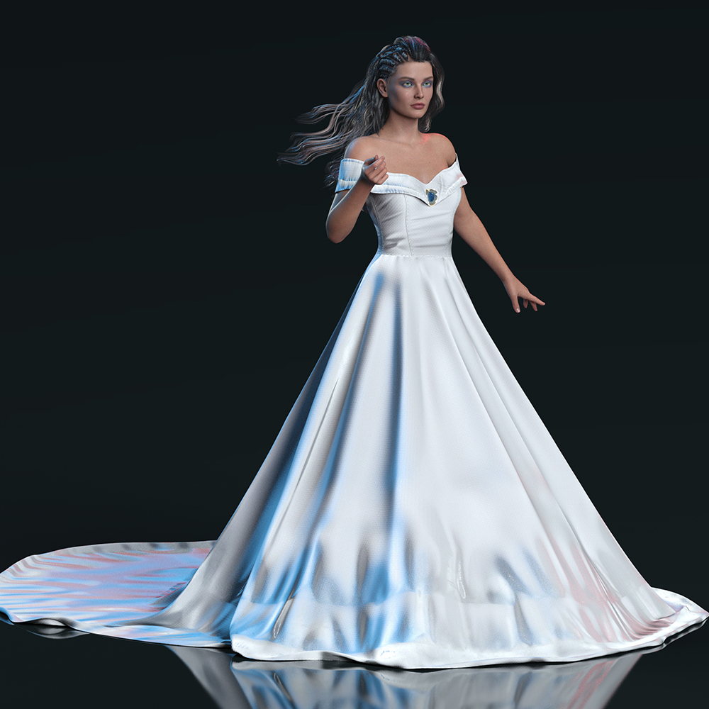 dForce Wishful Princess Outfit for Genesis 8 and 8.1 Females | Daz 3D