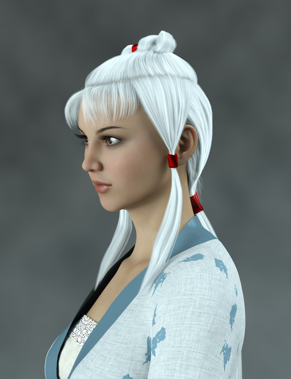 MK Lin Bun Hair for Genesis 8 and 8.1 Females | Daz 3D