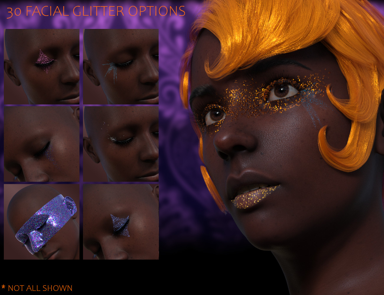 Full-Body Glitter Geoshells for Genesis 9 | Daz 3D