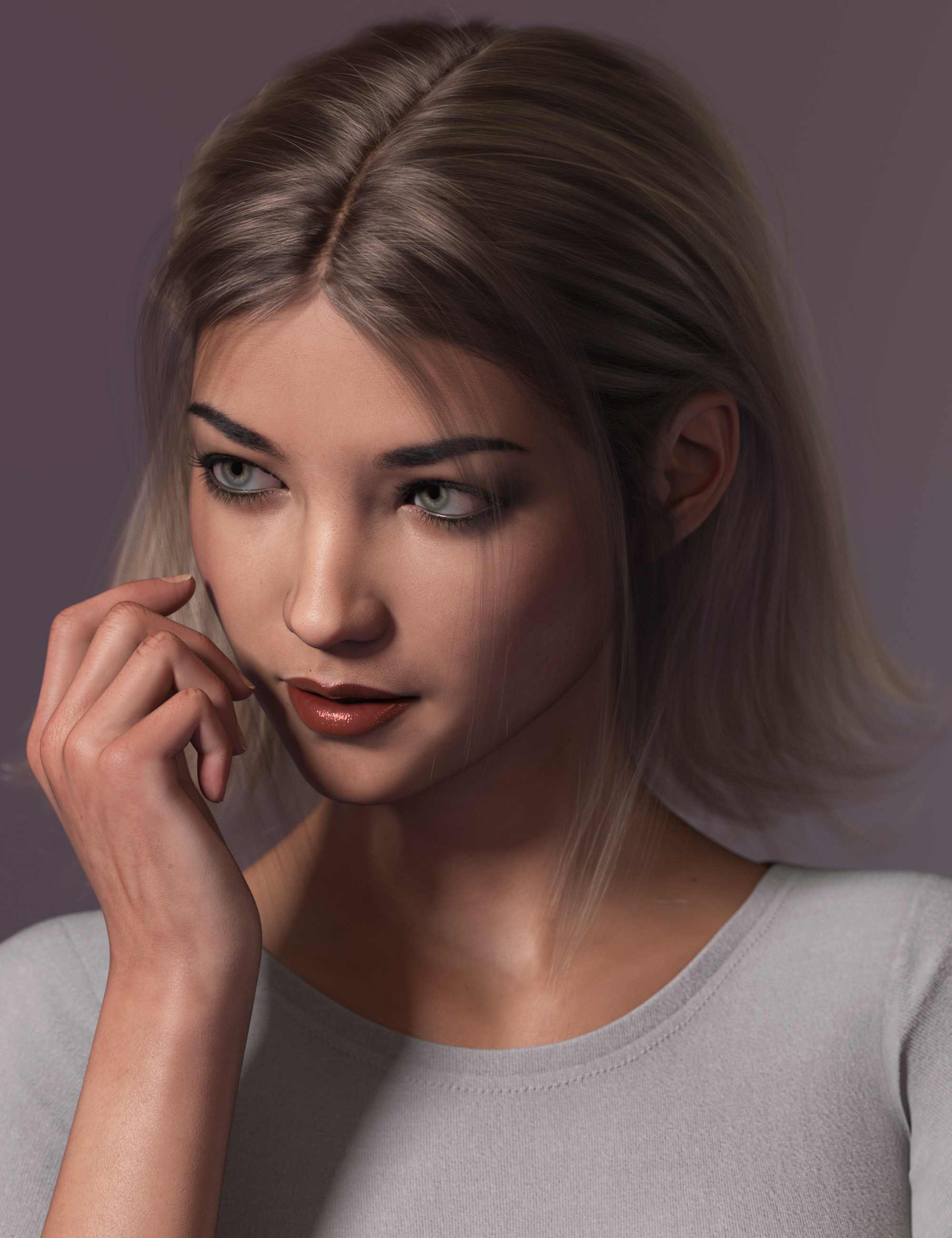 Swept Wetlook Hair for Genesis 8 Female | Daz 3D