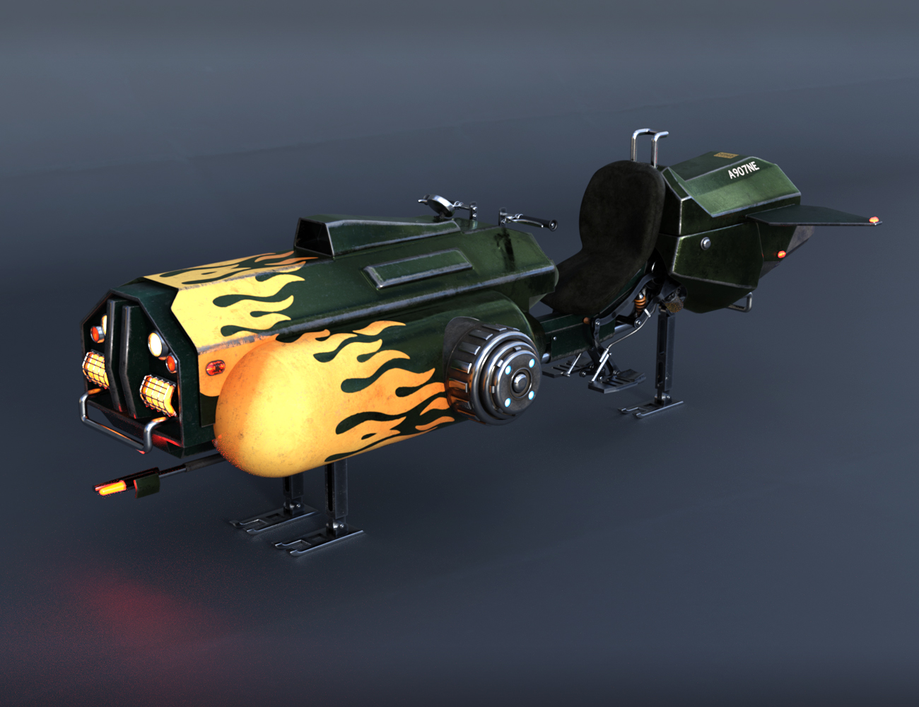AER Futuristic Jetbike Hot Rod Speeder | Daz 3D