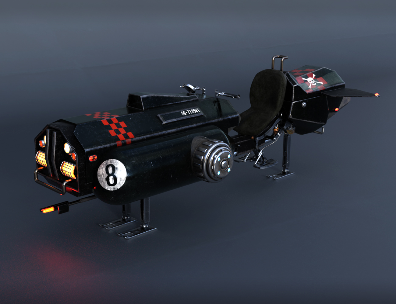 AER Futuristic Jetbike Hot Rod Speeder | Daz 3D