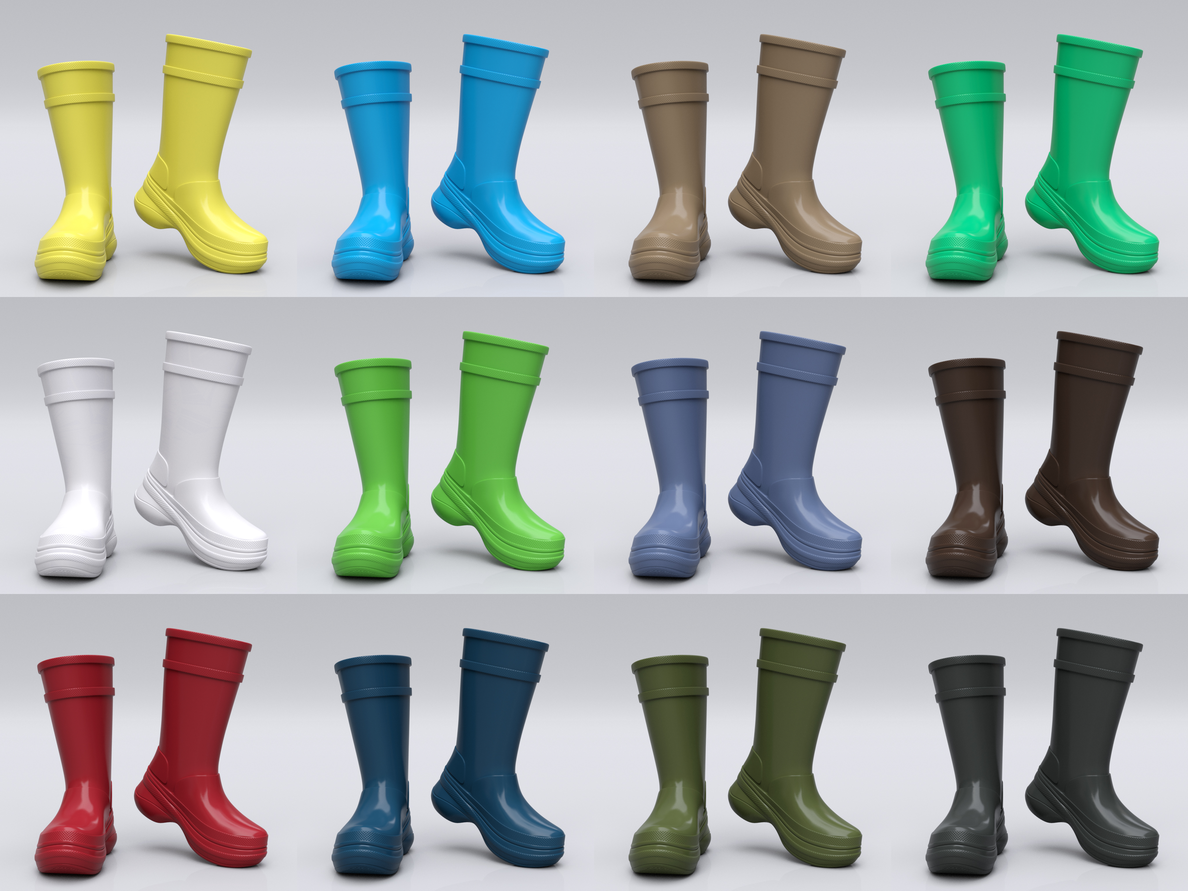 HL Rubber Boots for Genesis 8 and 8.1 Males | Daz 3D