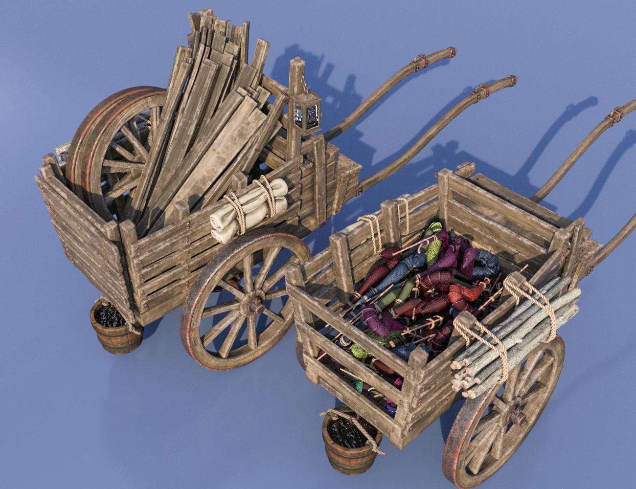 LoREZ Horse Two-Wheel Cart | Daz 3D