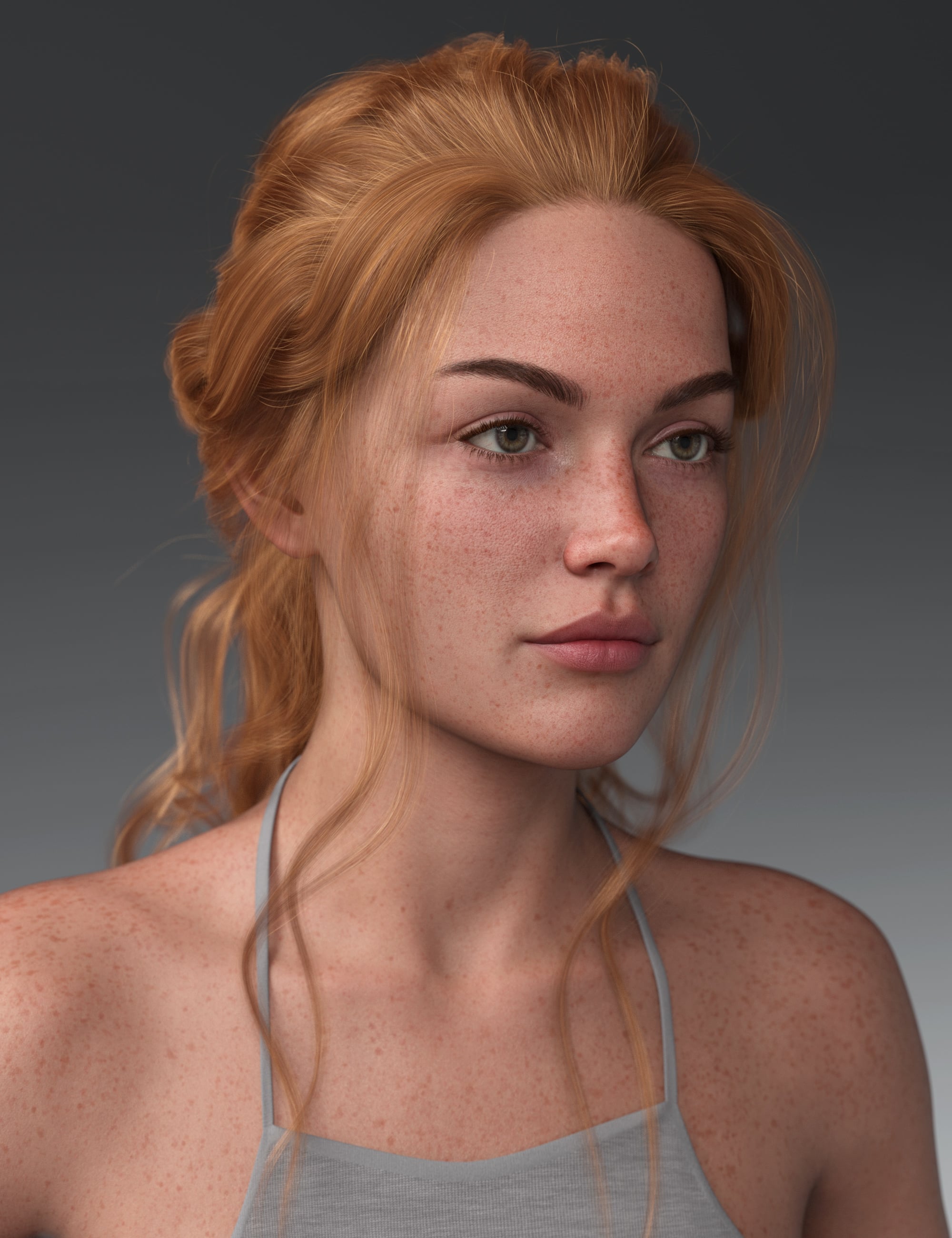 Soft Curls Ponytail for Genesis 9 | Daz 3D