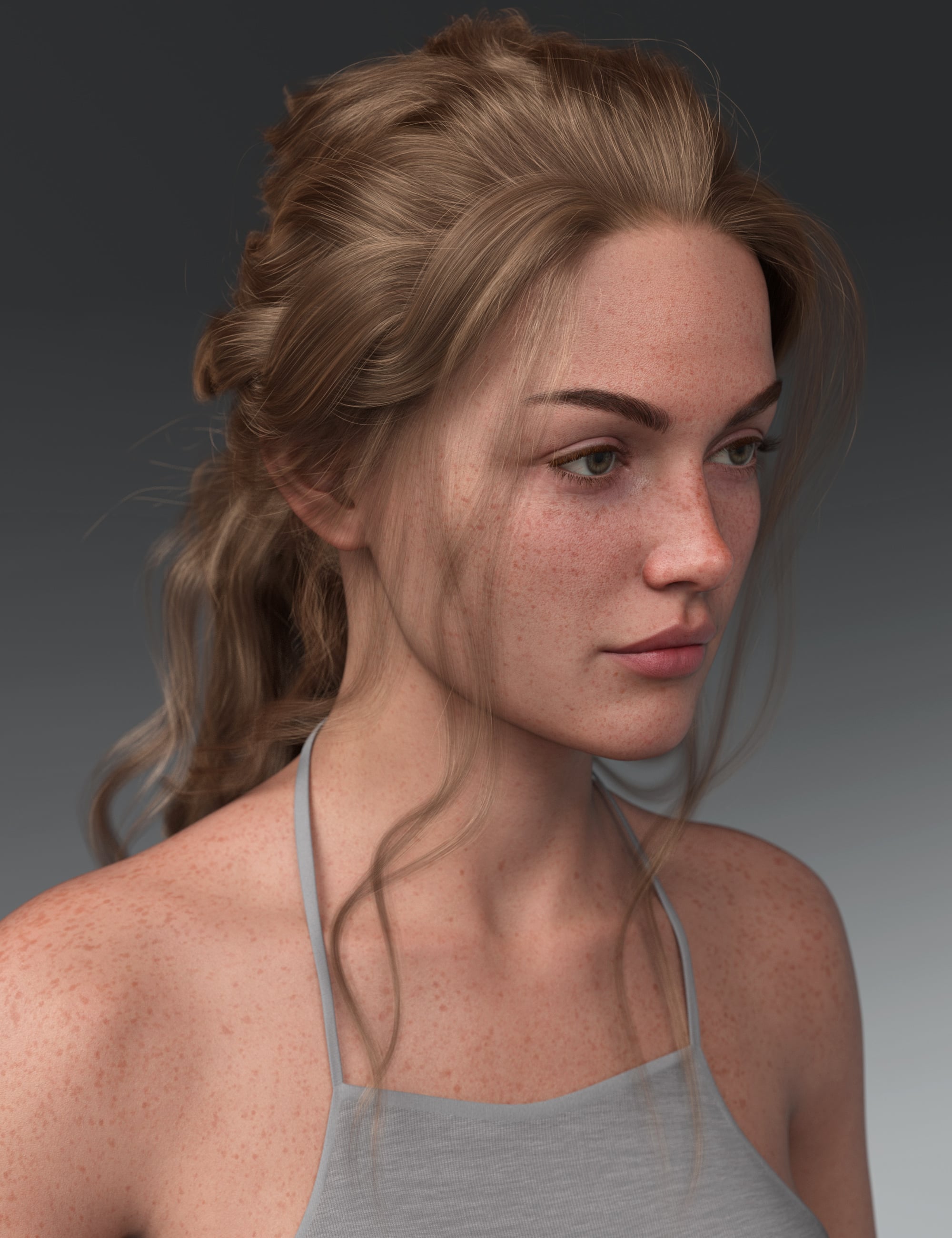 Soft Curls Ponytail for Genesis 9 | Daz 3D