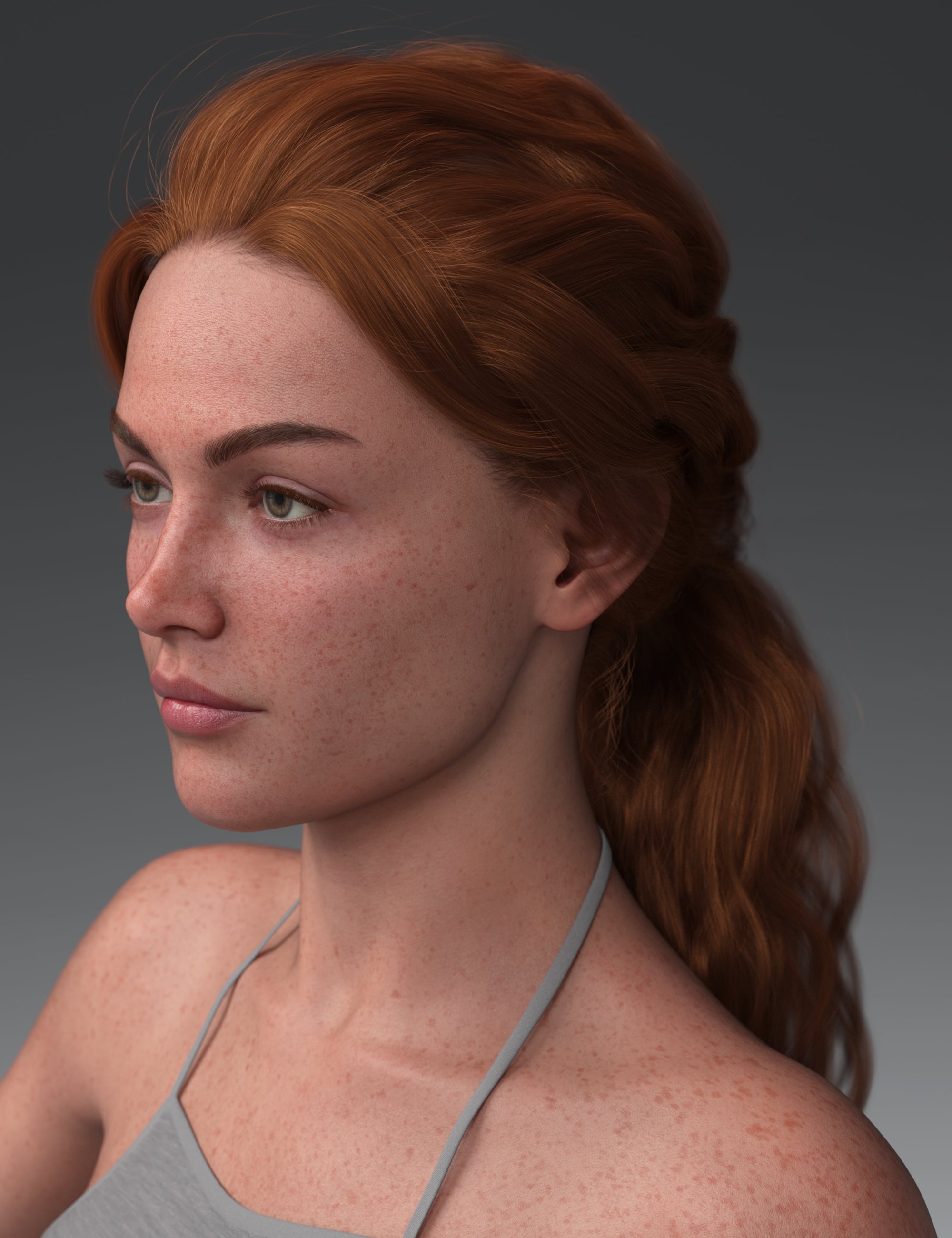 Soft Curls Ponytail for Genesis 9 | Daz 3D