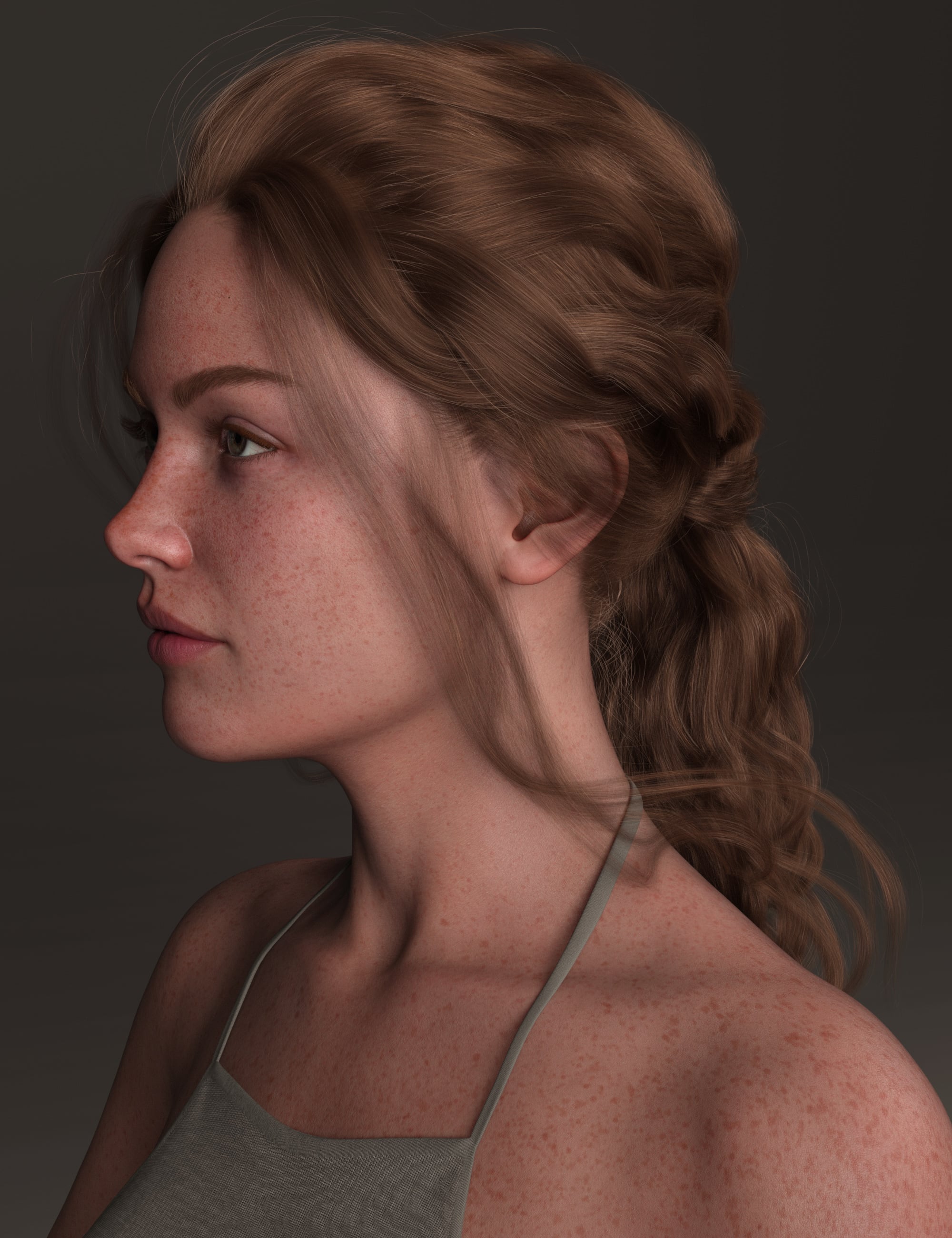 Soft Curls Ponytail for Genesis 9 | Daz 3D