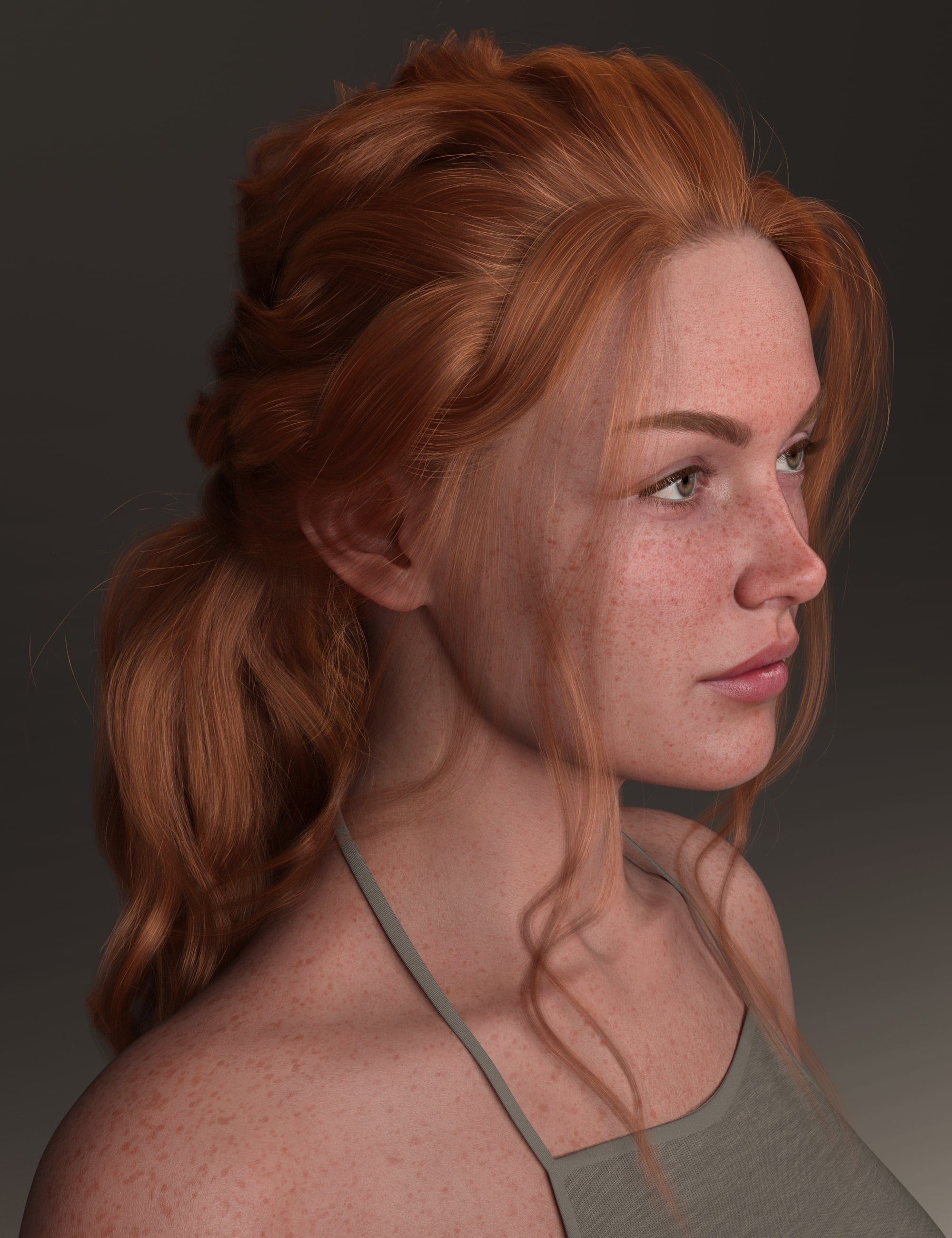Soft Curls Ponytail for Genesis 9 | Daz 3D