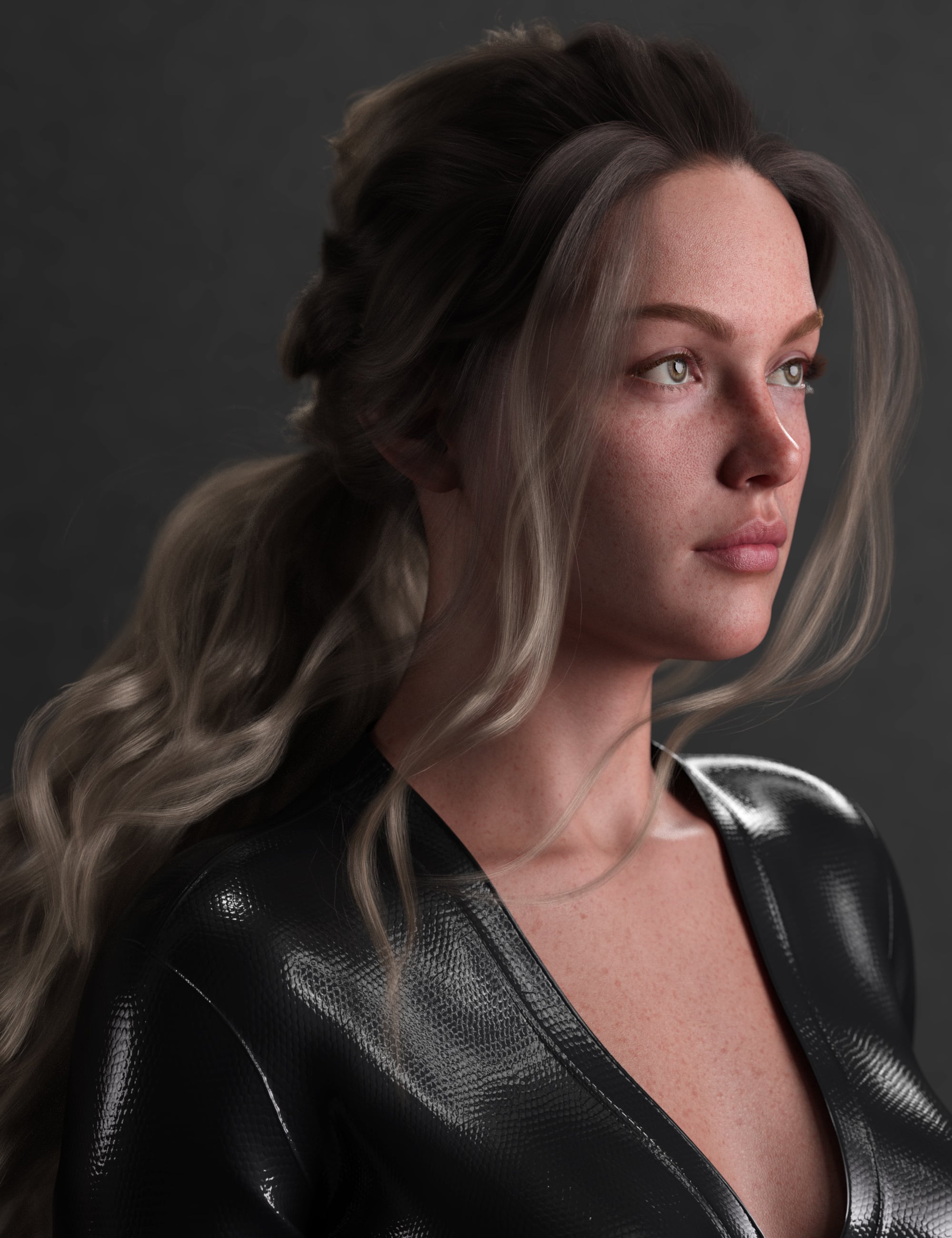 Soft Curls Ponytail Texture Expansion | Daz 3D