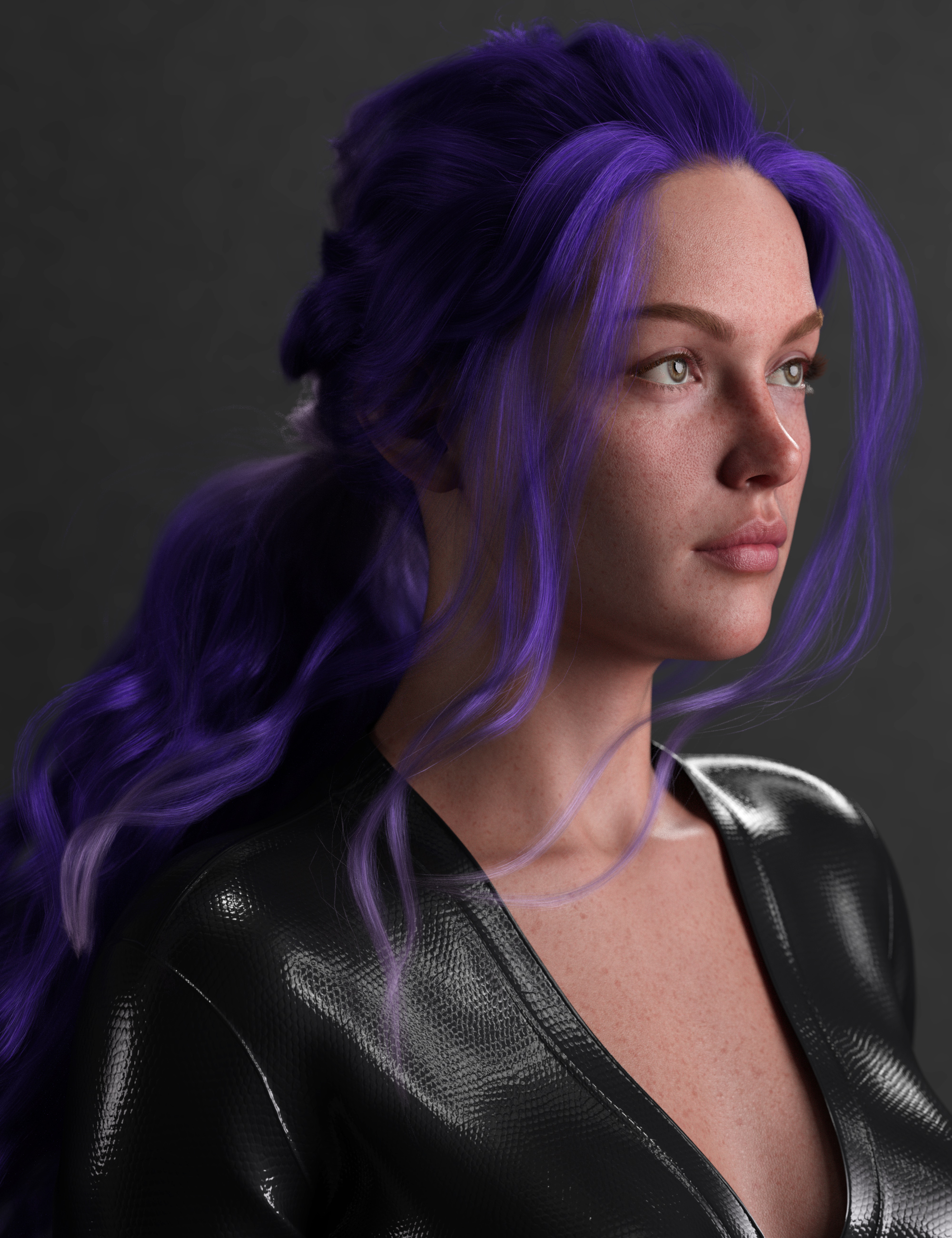 Soft Curls Ponytail Texture Expansion | Daz 3D