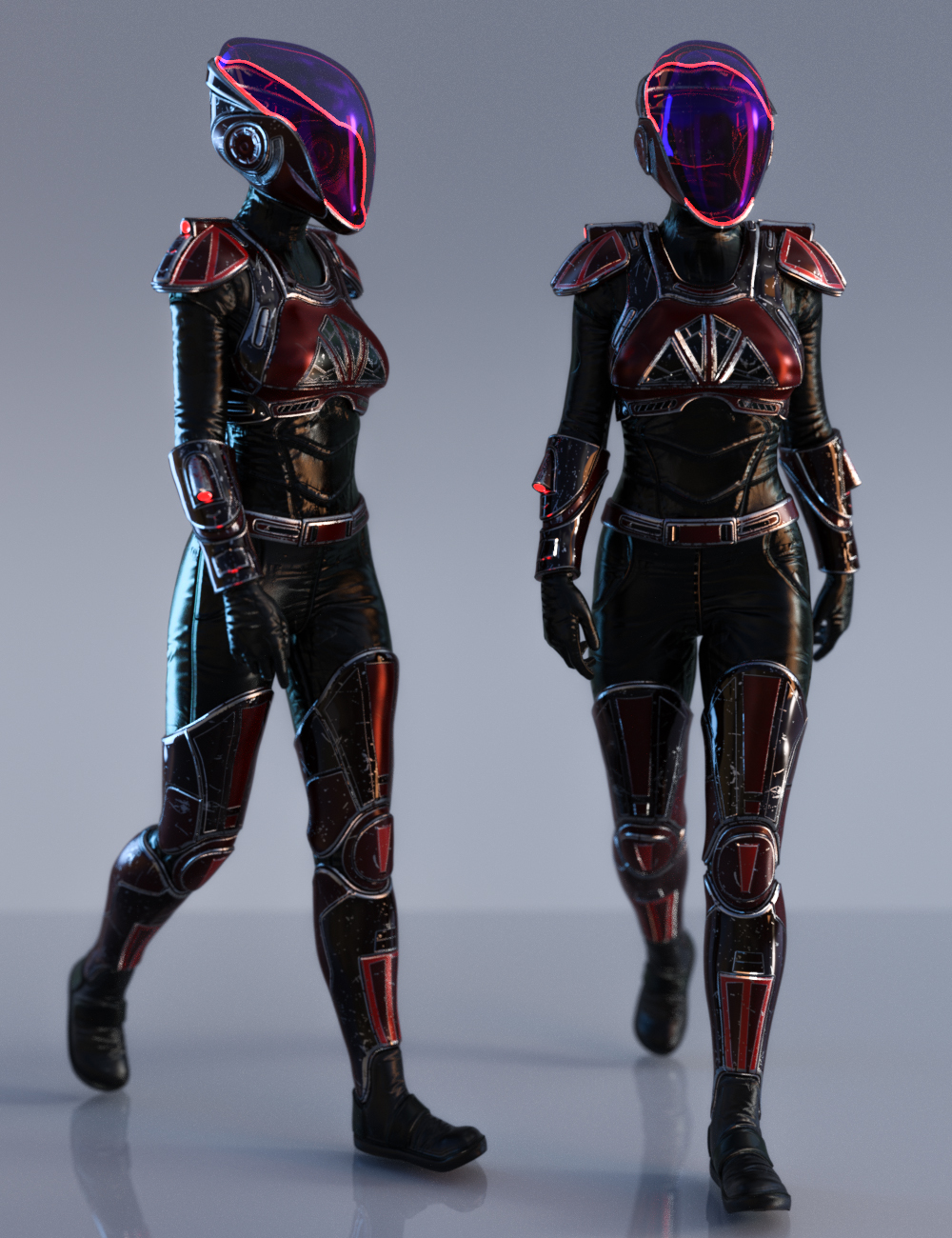 Sci-Fi Guard Outfit Textures for Genesis 8 and 8.1 Female | Daz 3D