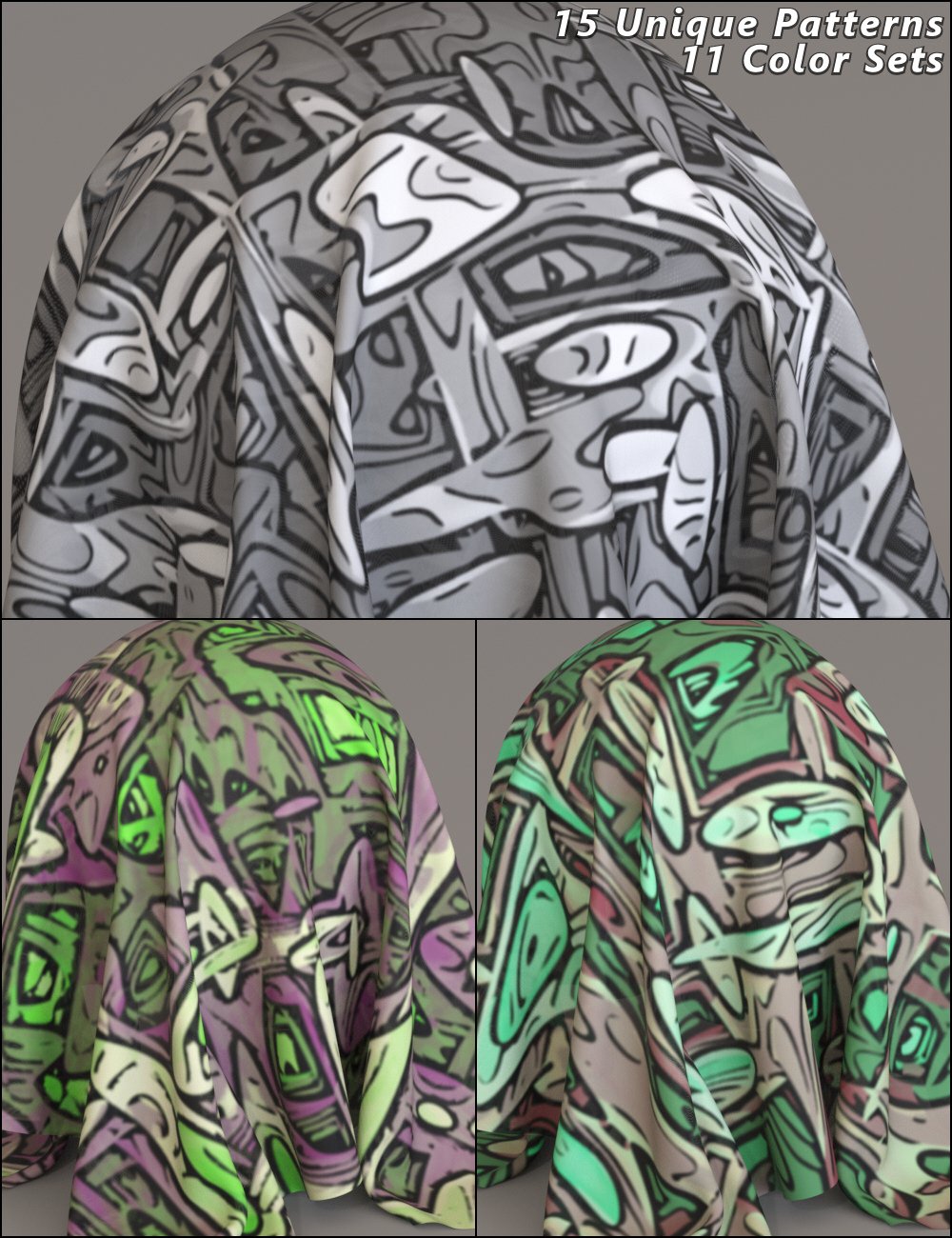 MMX Funky Fabric Patterns 03 for Iray | Daz 3D