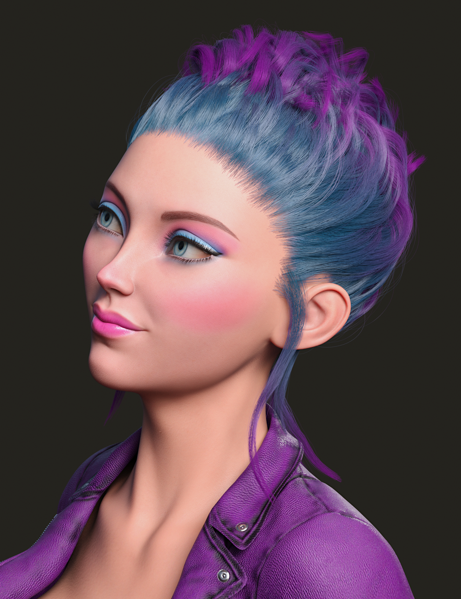 Messy Goth Updo for Genesis 8 and 8.1 Females | Daz 3D