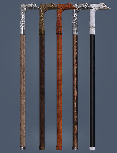 Halloween Plague Doctor Cane for Genesis 8 and 8.1 | Daz 3D