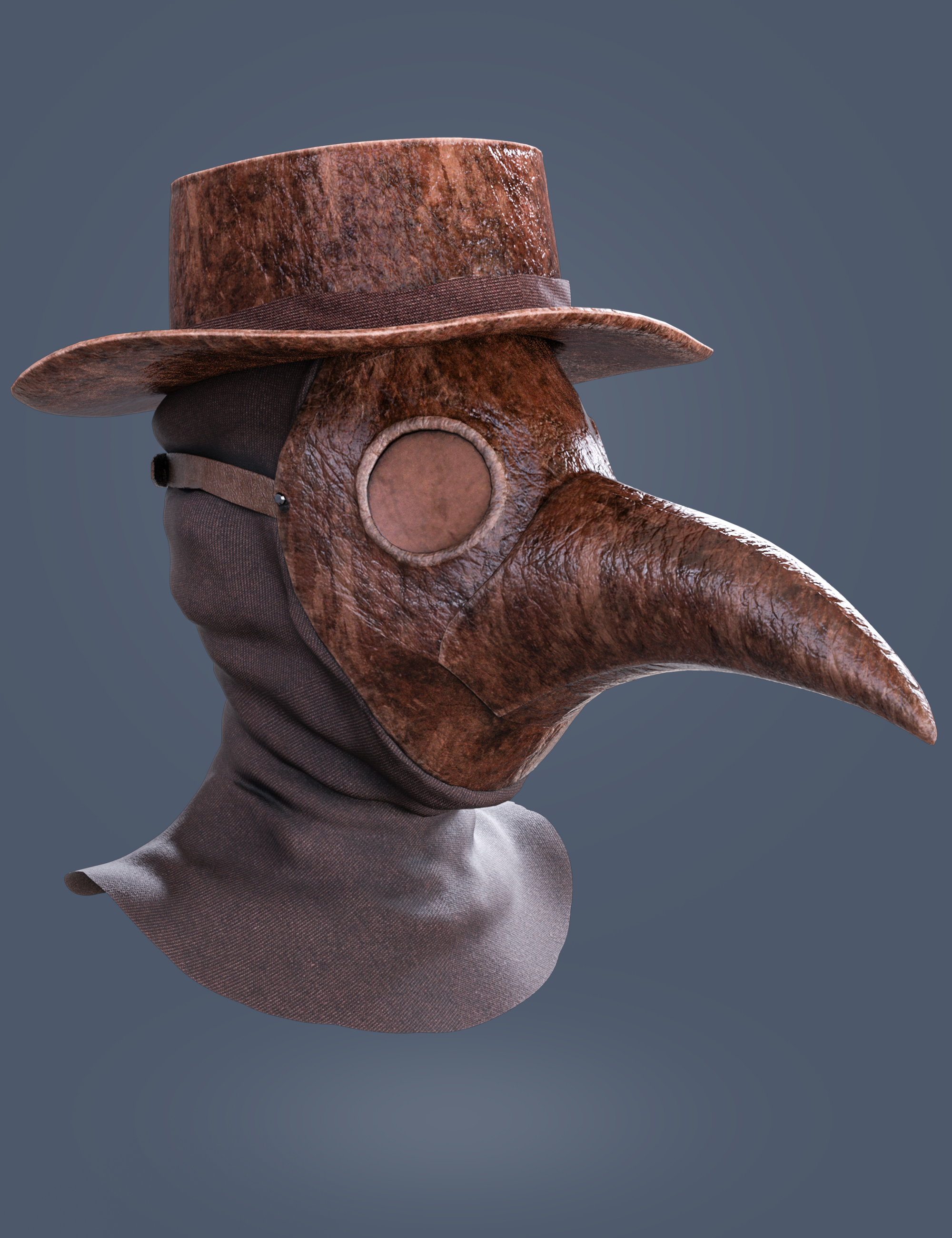 Halloween Plague Doctor Mask and Hat for Genesis 8 and 8.1 Males | Daz 3D