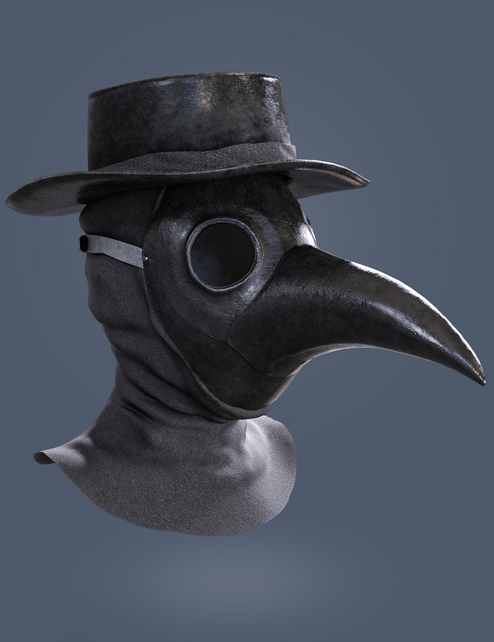 Halloween Plague Doctor Mask and Hat for Genesis 8 and 8.1 Males | Daz 3D