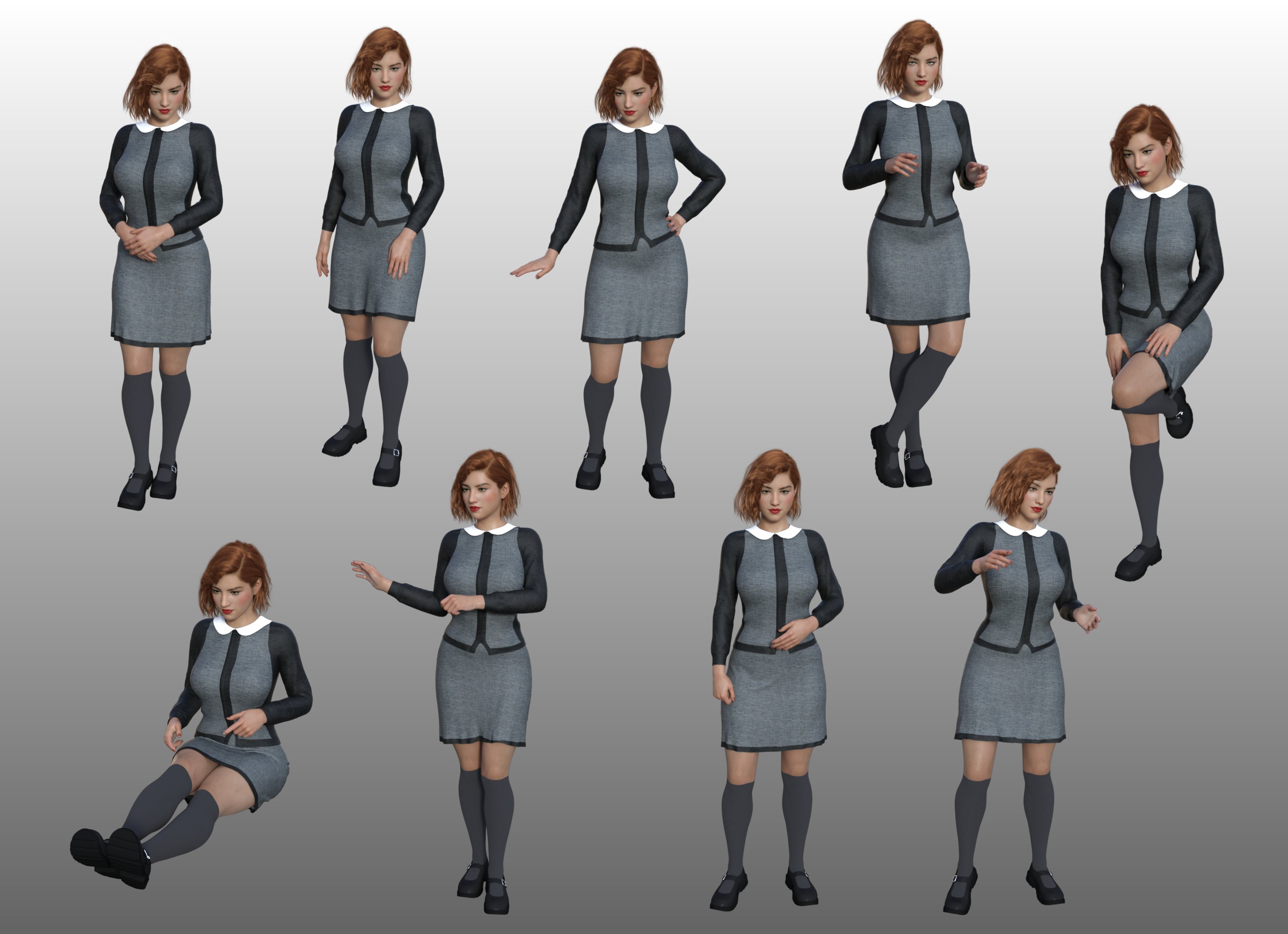 FG College Dorm Poses | Daz 3D