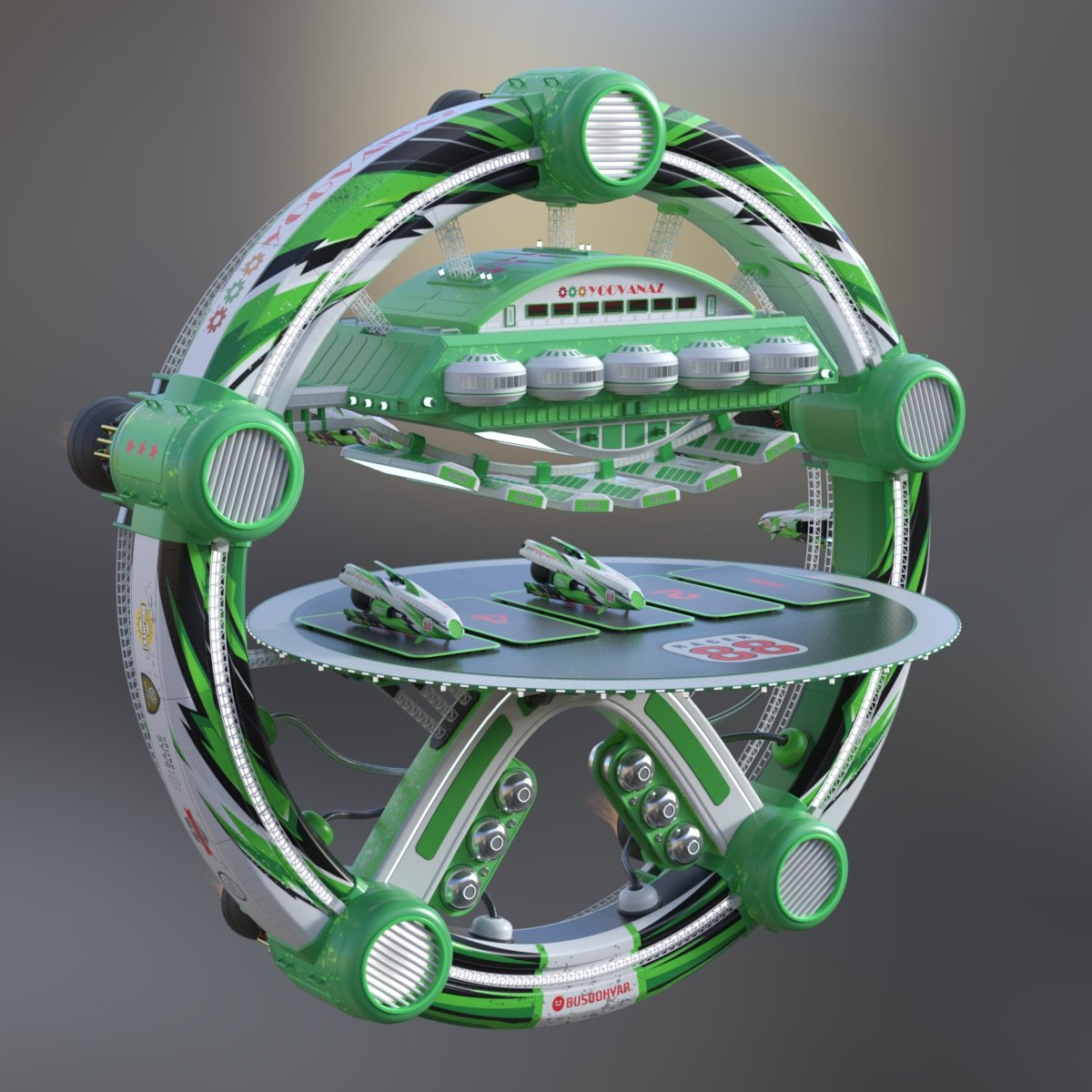 SC20 Space Pit Garage Texture Add-on | Daz 3D