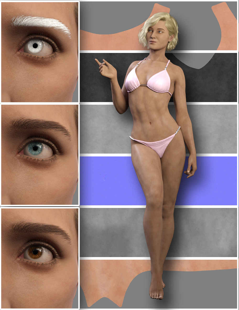 Raw Skins 3 Merchant Resource Textures for Genesis 9 | Daz 3D