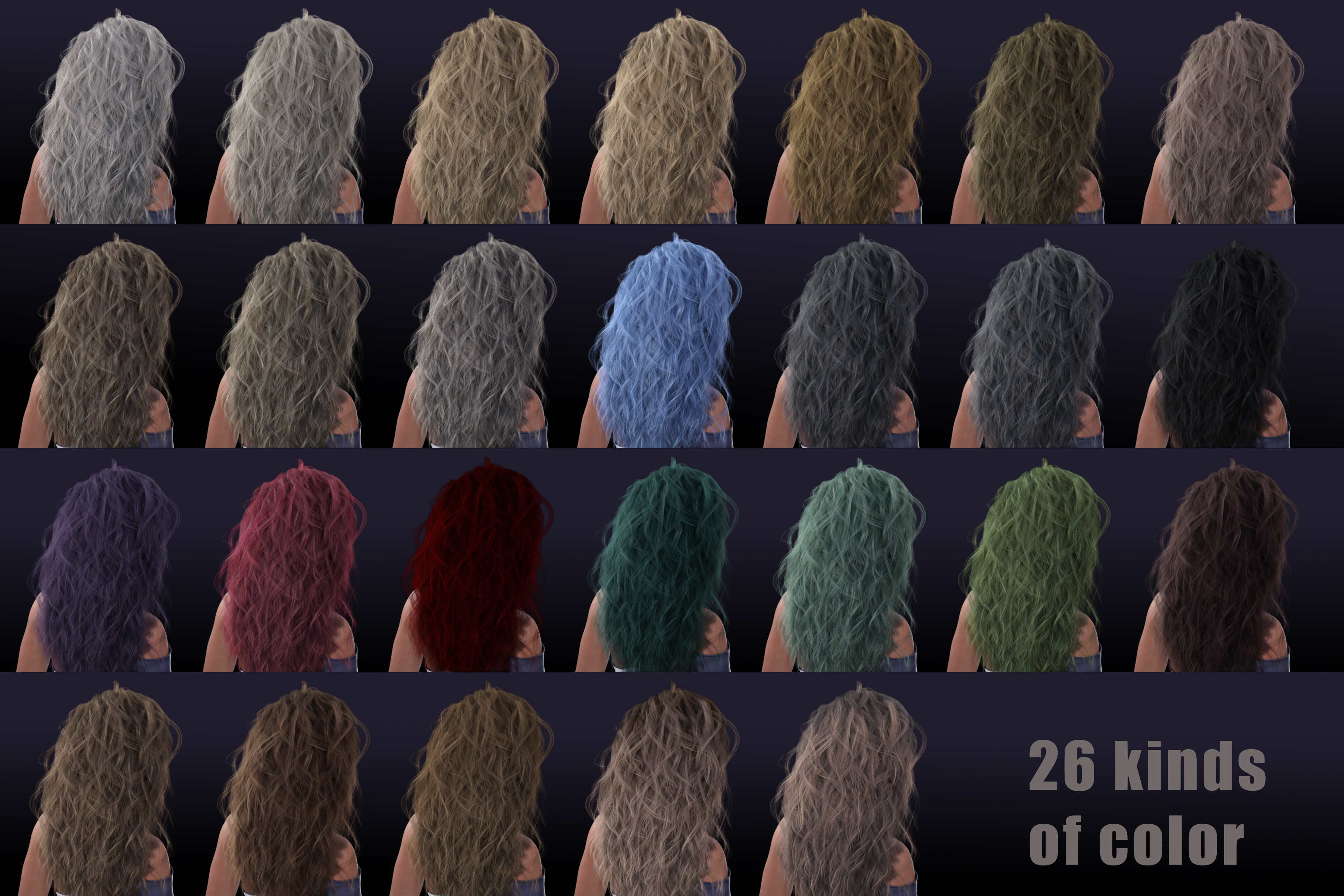 dForce FE Wave Hair for Genesis 8 and 8.1 Female | Daz 3D