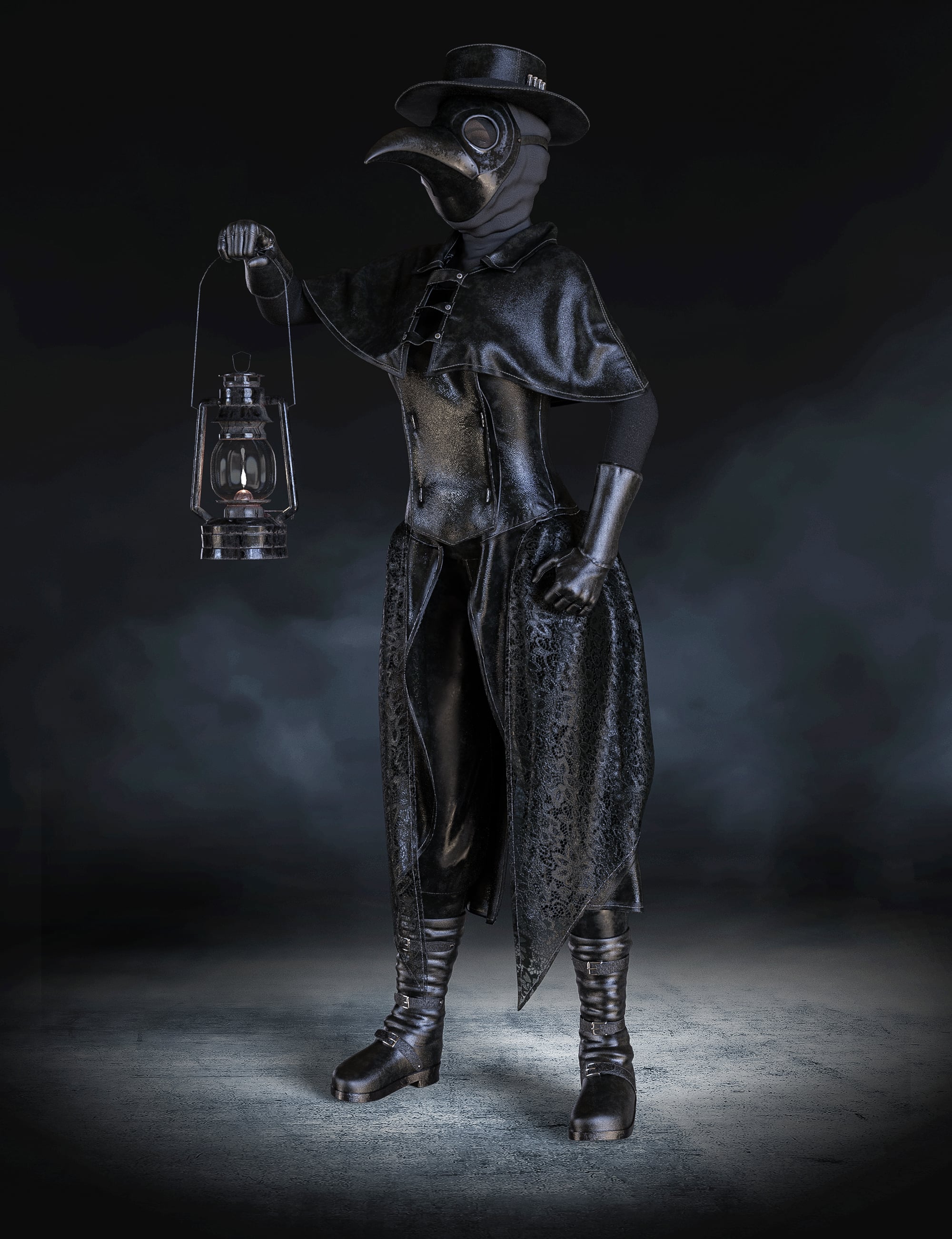Halloween Plague Doctor Outfit Bundle | Daz 3D