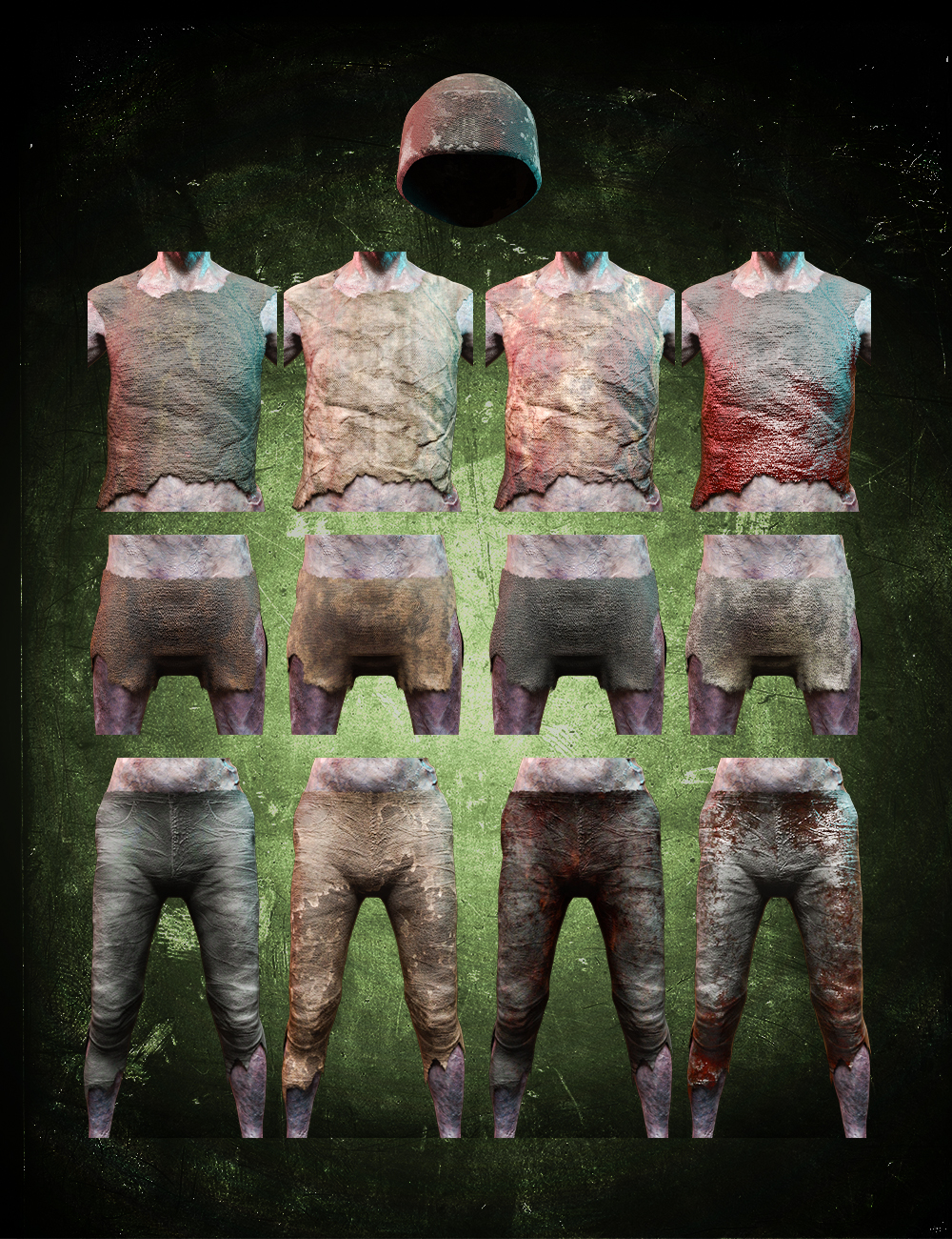 M3DZ Zombie Outfit for Genesis 8 and 8.1 Males | Daz 3D