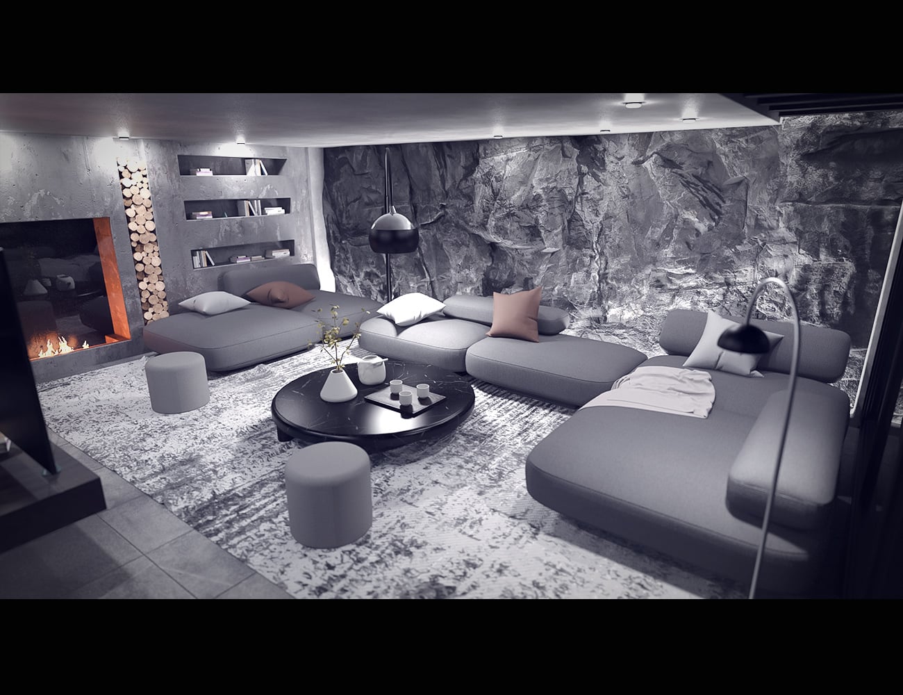 The Cliff House Living Room | Daz 3D