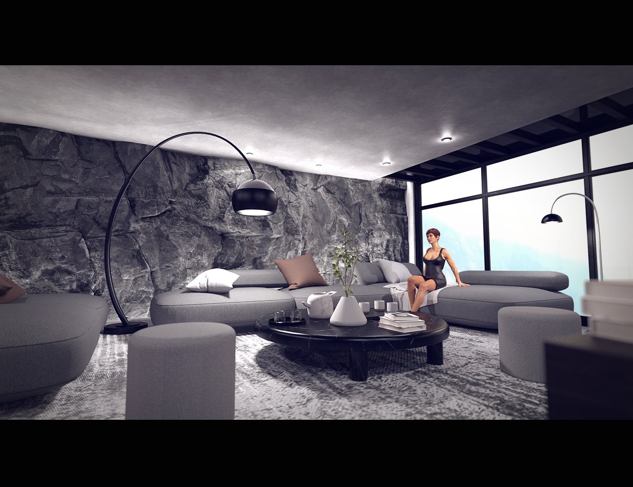 The Cliff House Living Room | Daz 3D