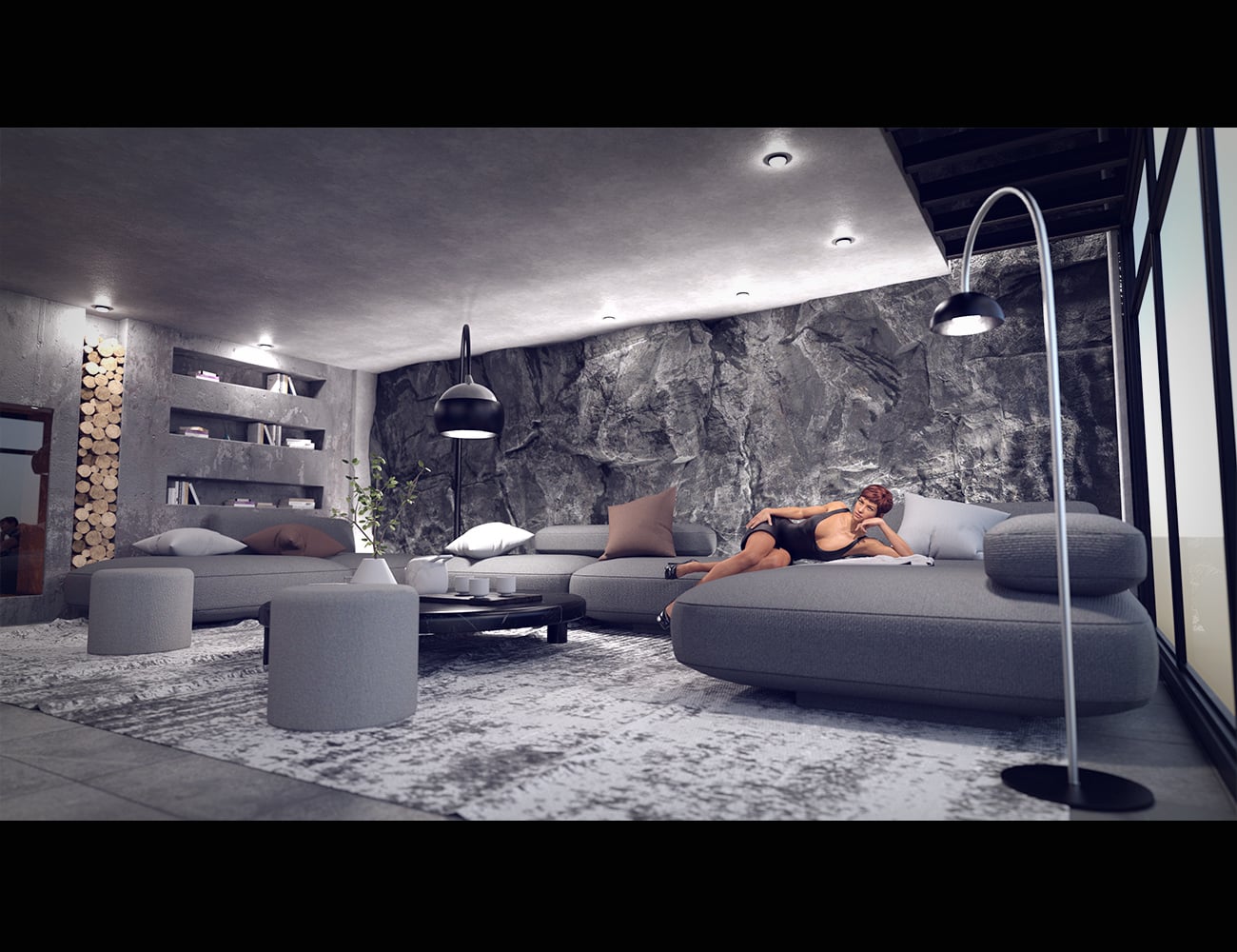 The Cliff House Living Room | Daz 3D