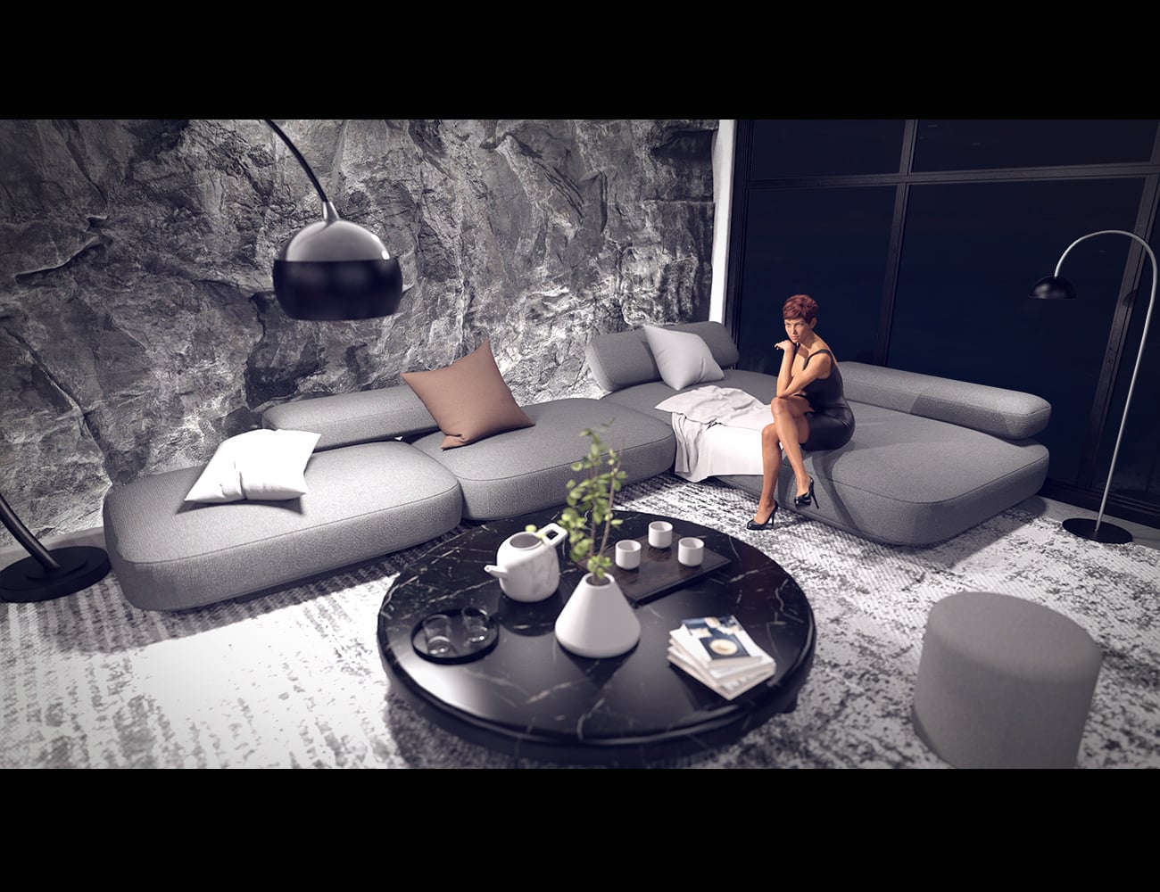 The Cliff House Living Room | Daz 3D