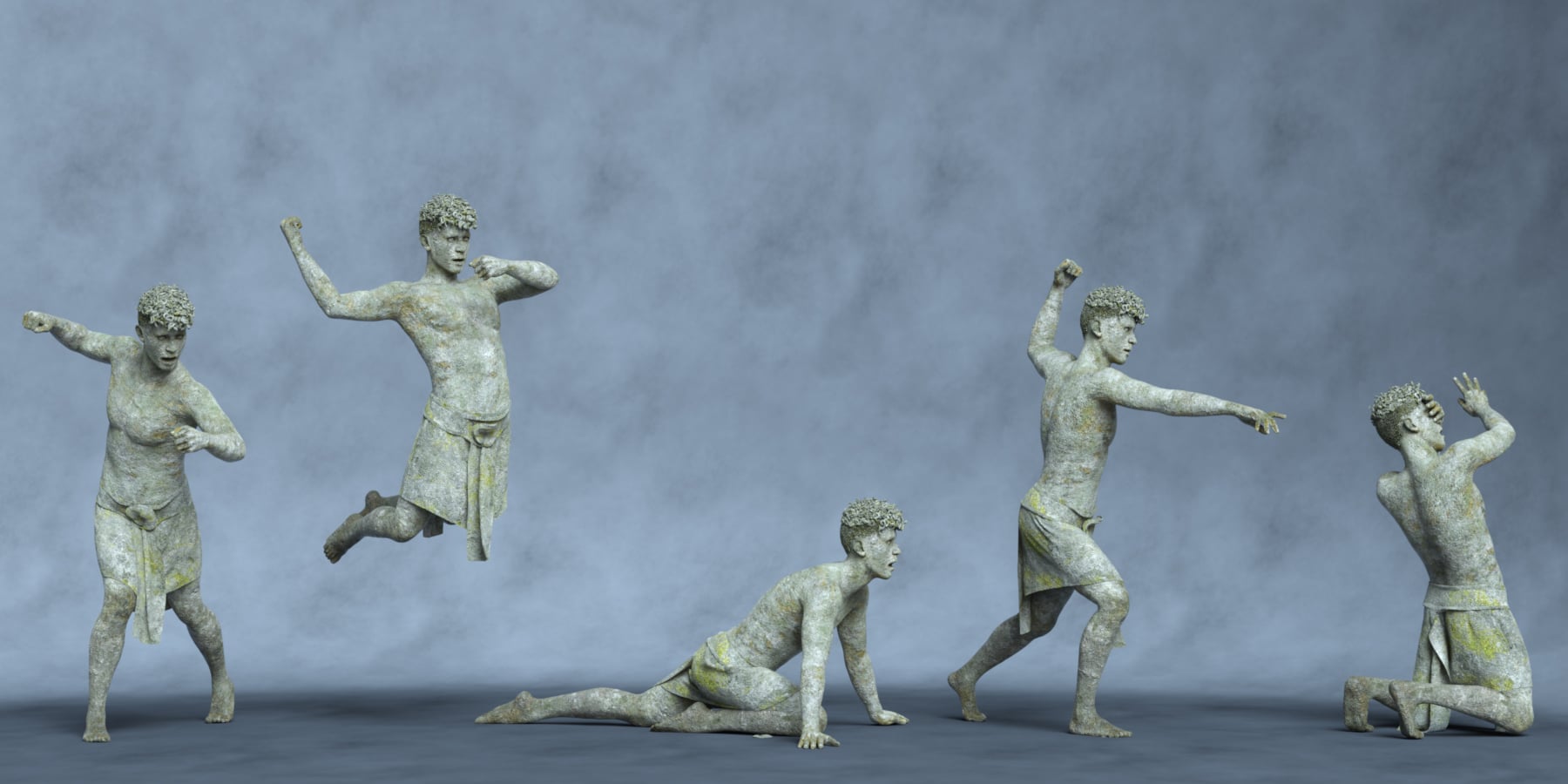 Medusa's Victims Poses for Genesis 9 | Daz 3D